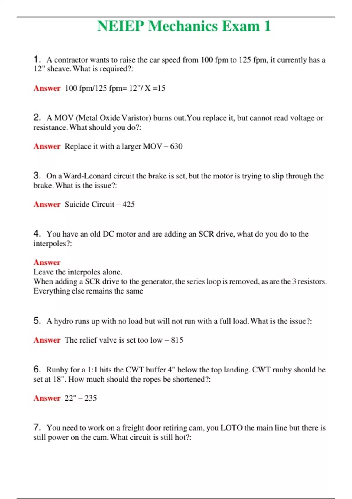 2024 Bundle NEIEP ( Mechanics Exam 1, Exam ) Passed | A+ Rated Guide ...