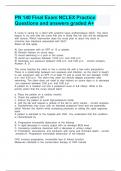 PN 140 Final Exam NCLEX Practice Questions and answers graded A+ ...