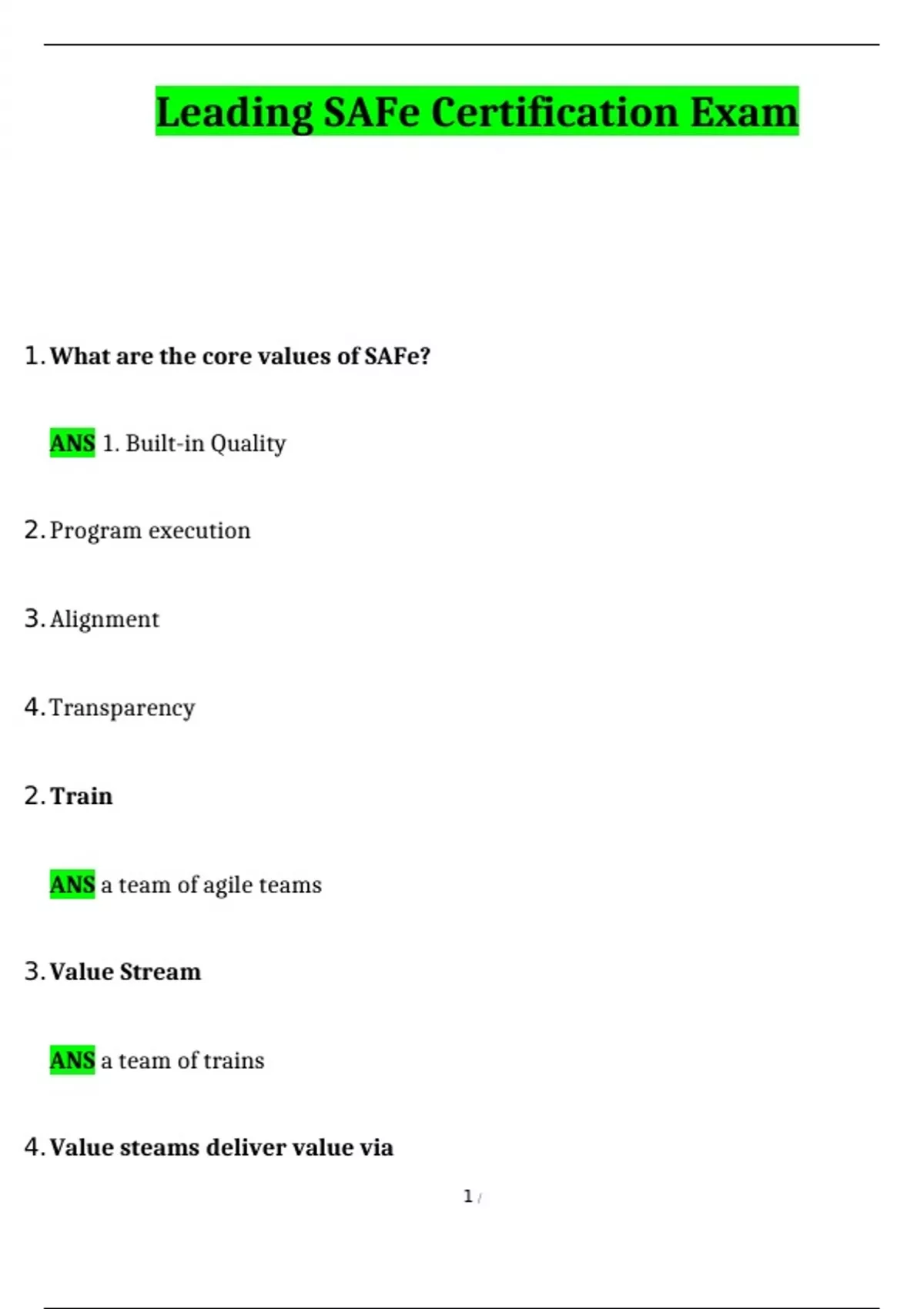 Leading Safe Certification Exam 2024 Questions And Answers Latest 2024