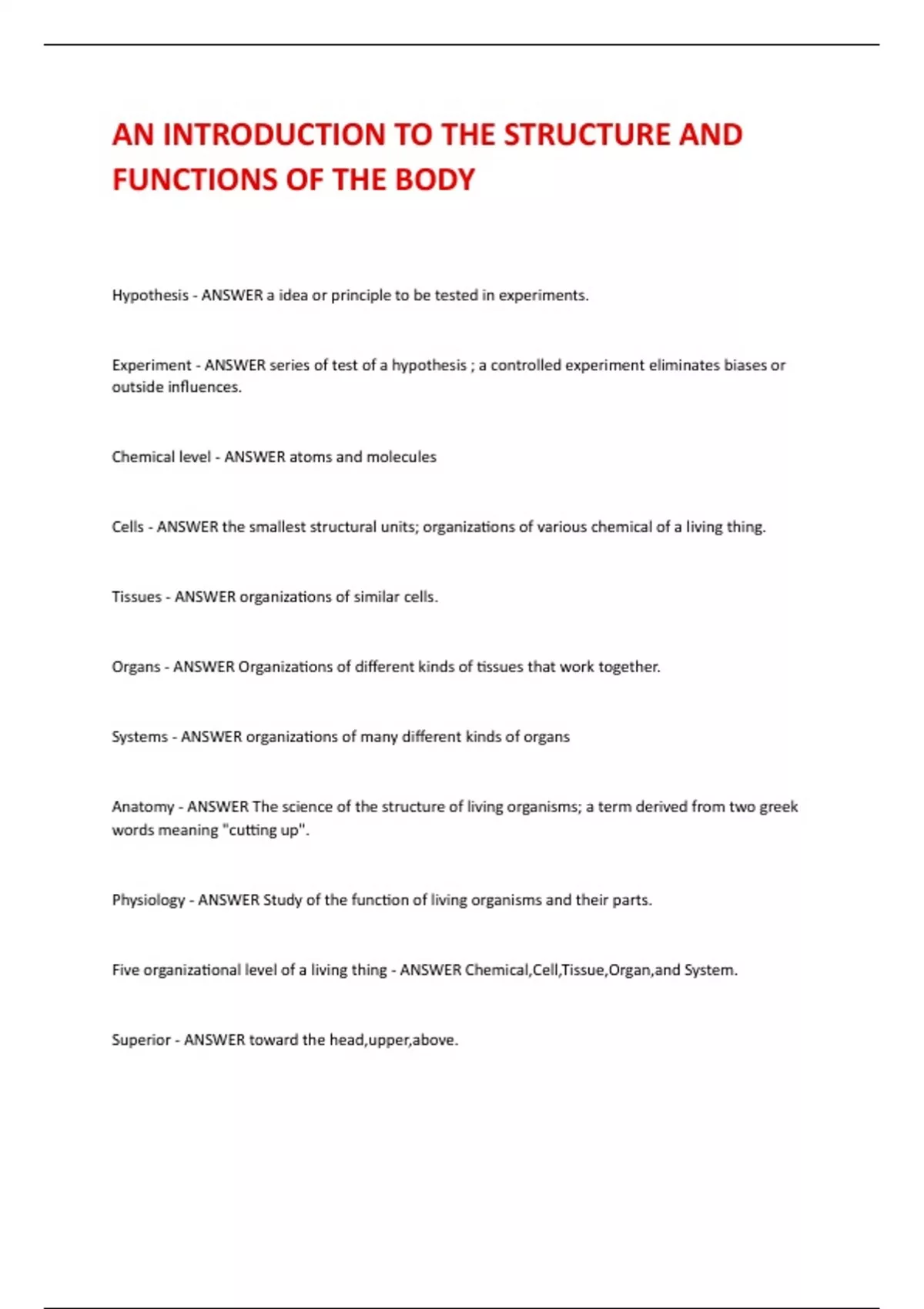 introduction to structure and functions of the body - Respiratory ...
