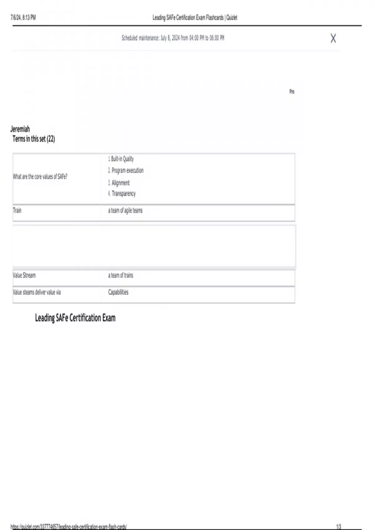 Leading SAFe Certification Exam Flashcards _ 100- SURE ANSWERS-1-.pdf ...