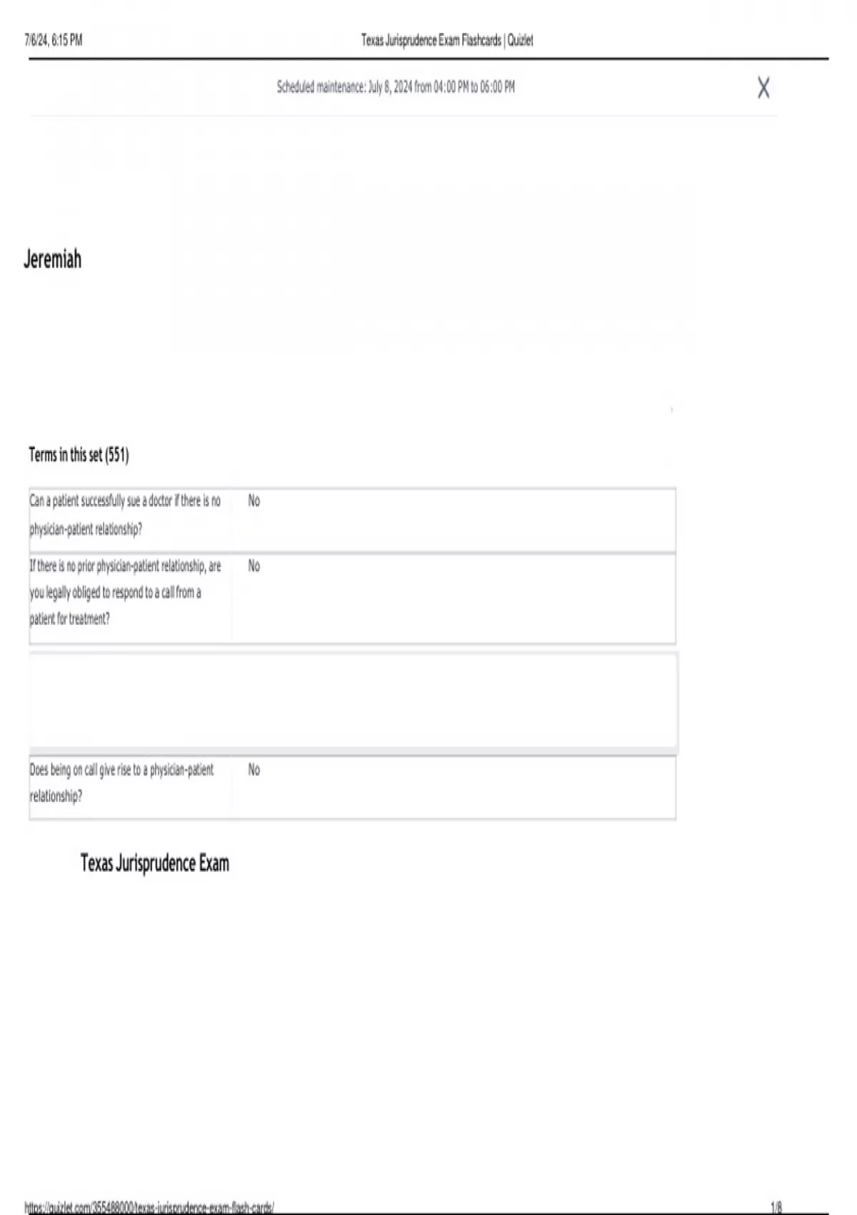 Texas Jurisprudence Exam Flashcards _ 100- SURE ANSWERS-1-.pdf - GED ...