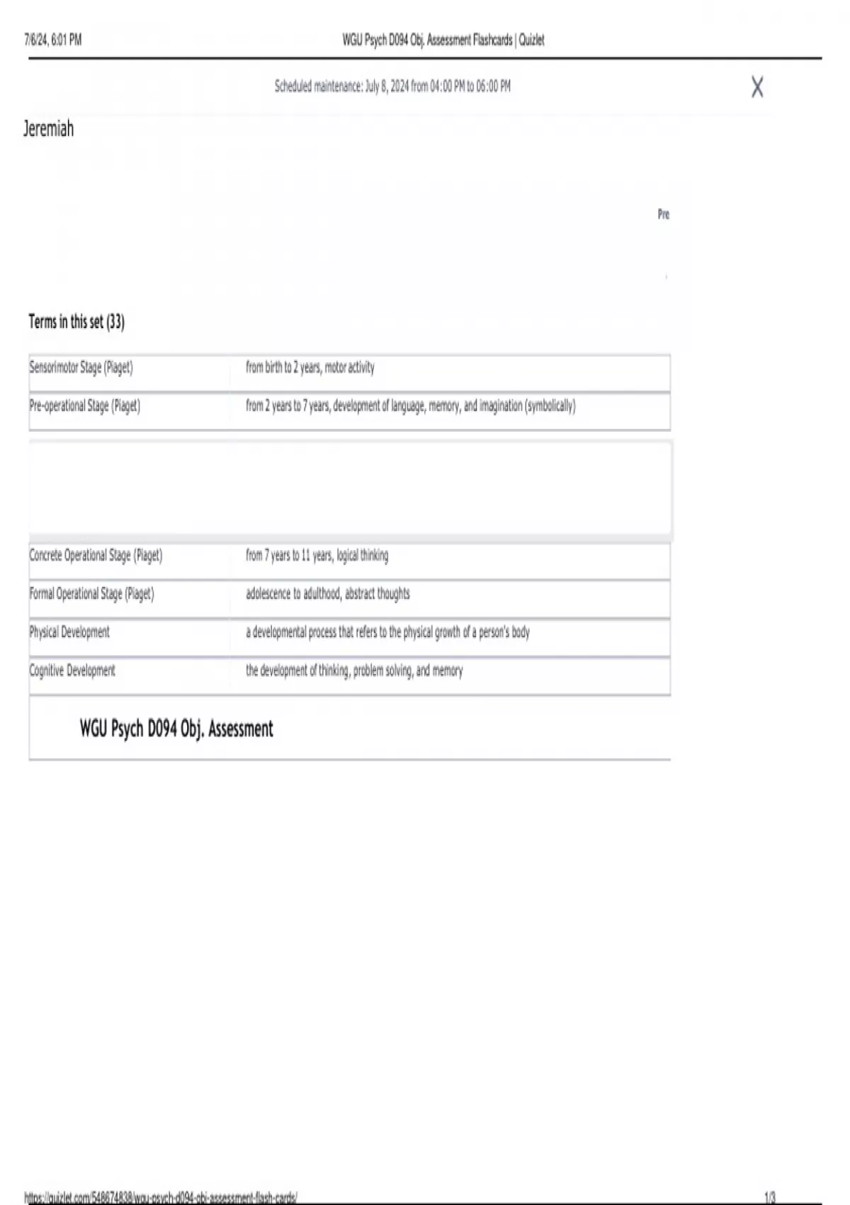 WGU Psych D094 Obj. Assessment Flashcards _ 100- SURE ANSWERS-1-.pdf ...