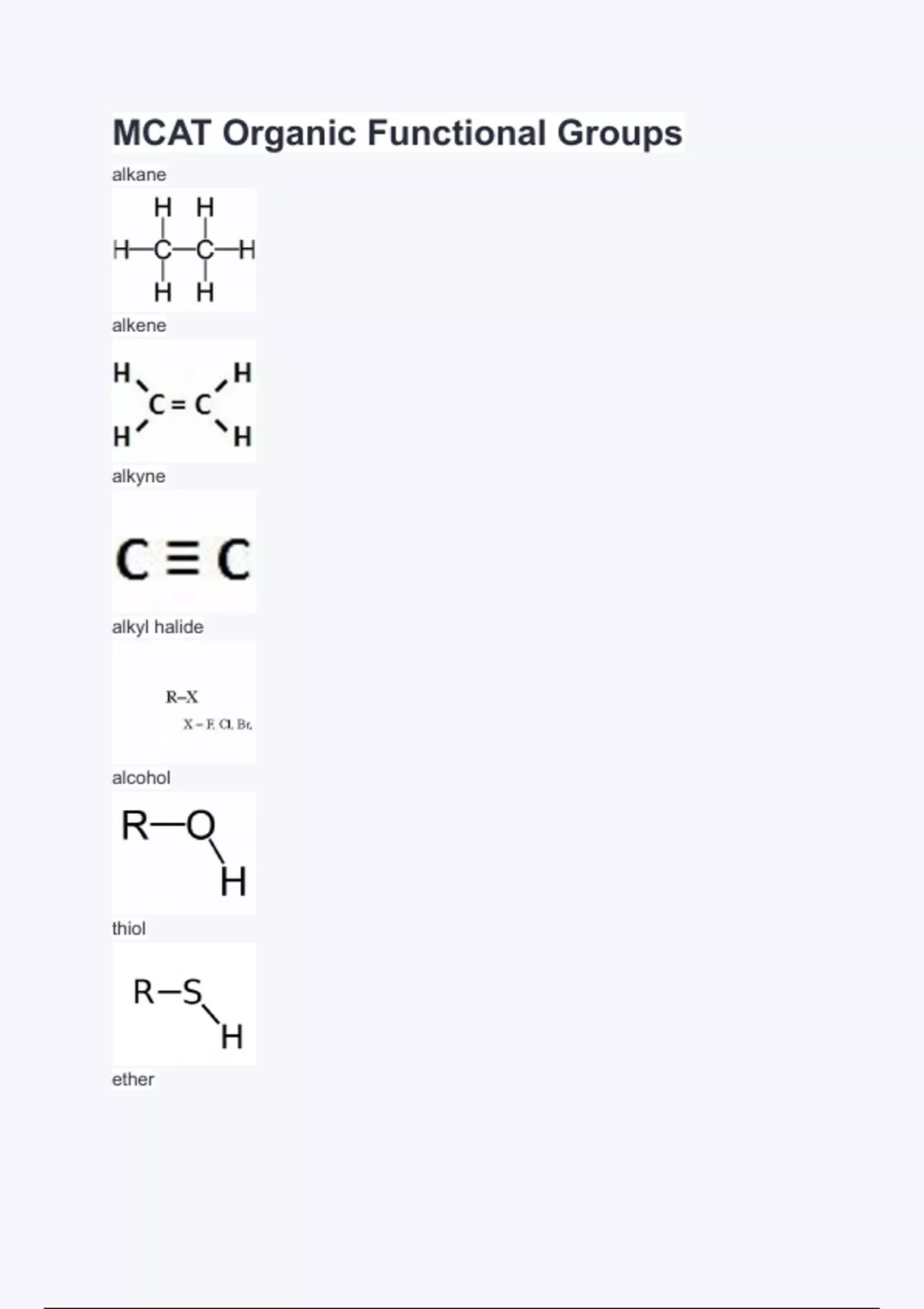 MCAT Organic Functional Groups (ANSWERS) 2024 - DISTINCTION GUARANTEED ...