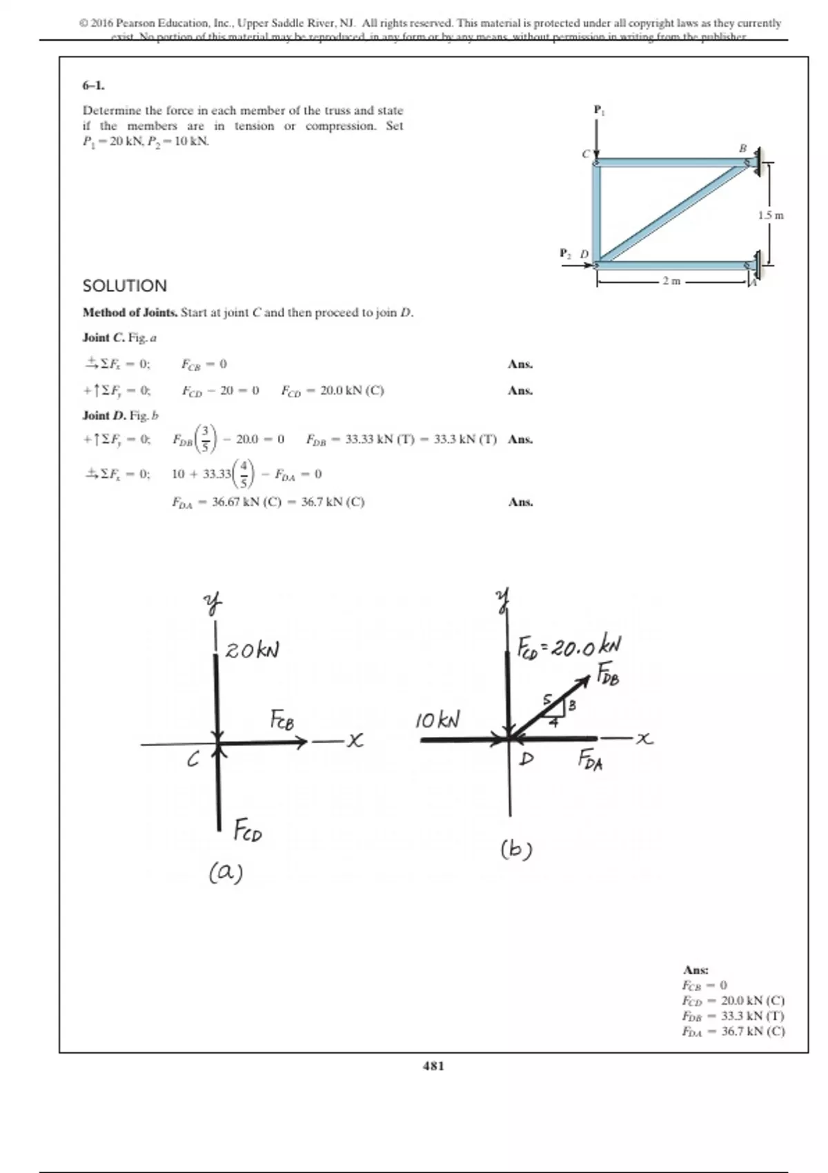 Chapter 6 Step-by-step problem solving - EGN 2312 (STATICS) - Stuvia US