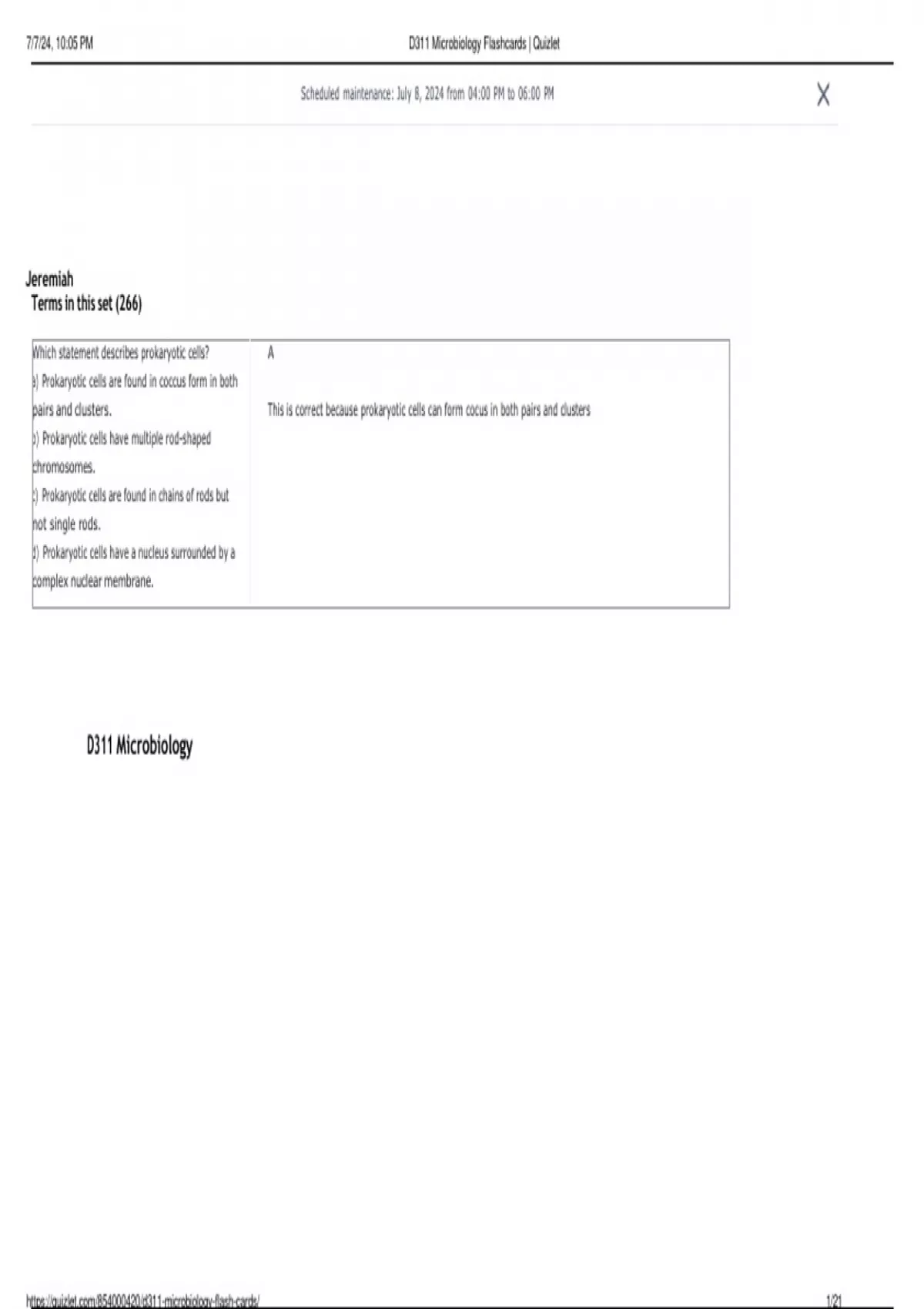D311 Microbiology Flashcards _ 100% SURE ANSWERS[1].pdf - HSA - Health ...