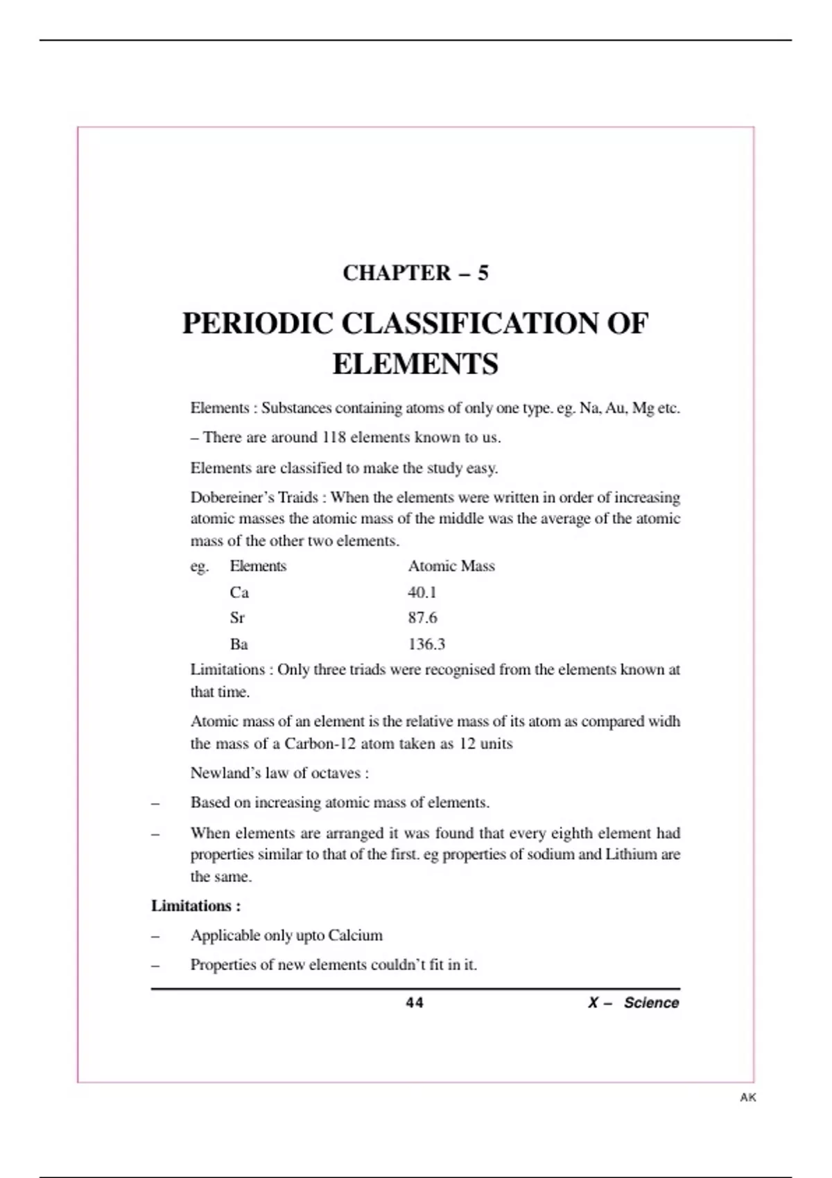 Class 10 science CHP 5 periodic classification of elements notes - Ssc ...