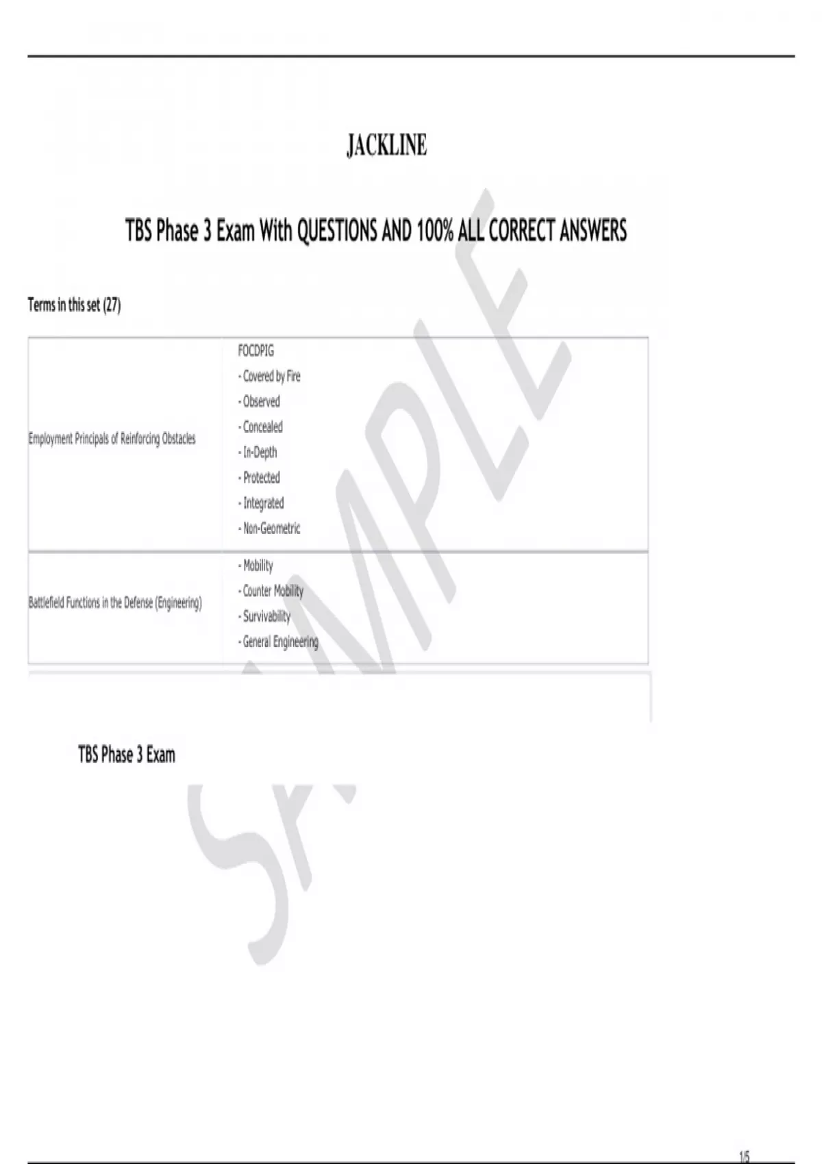 TBS Phase 3 Exam With QUESTIONS AND 100% ALL CORRECT ANSWERS ...
