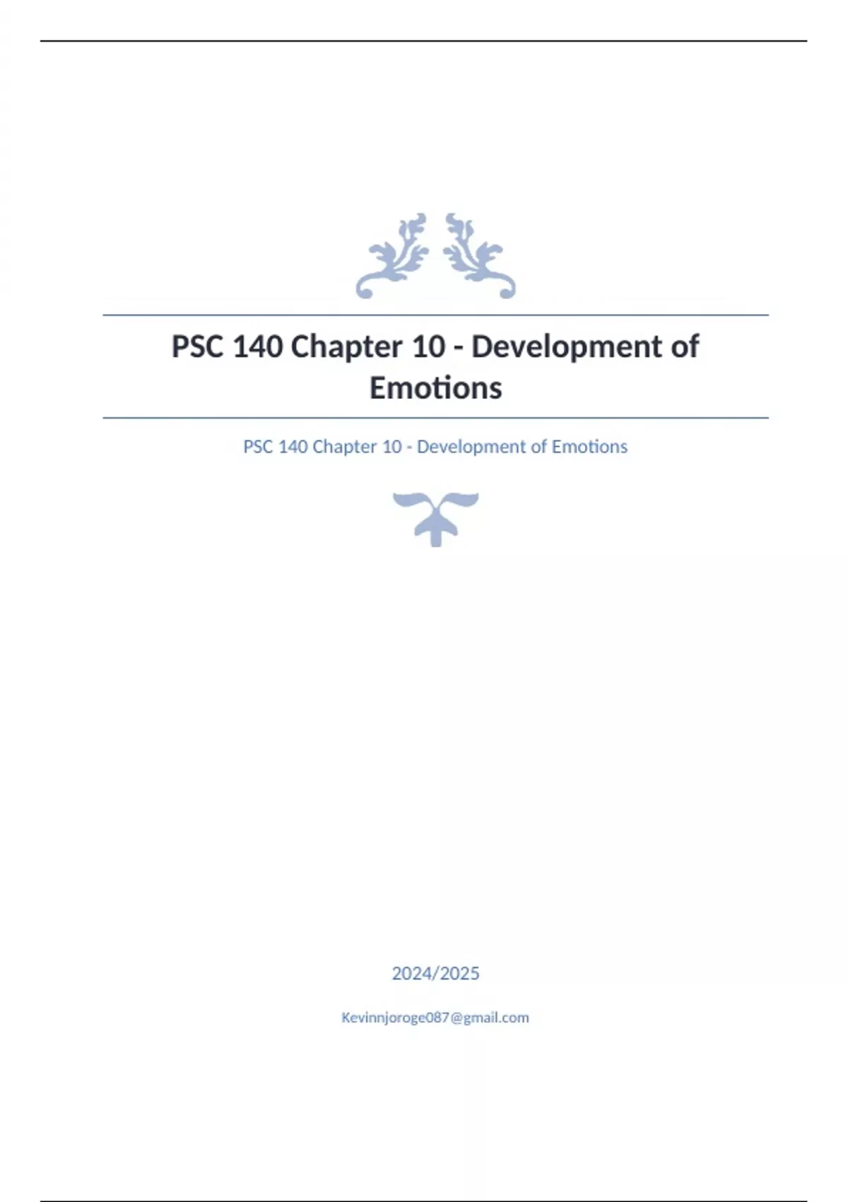 PSC 140 Chapter 10 questions with complete solutions 2024 - PSYC 140 ...