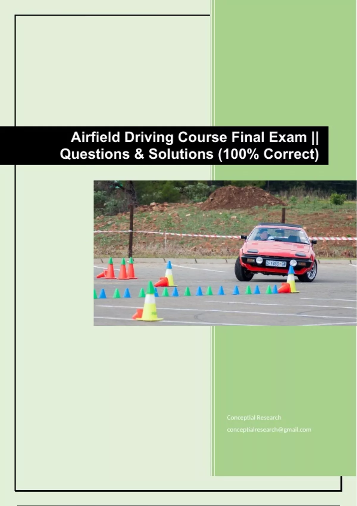 Airfield Driving Course Final Exam || Questions & Solutions (100% ...