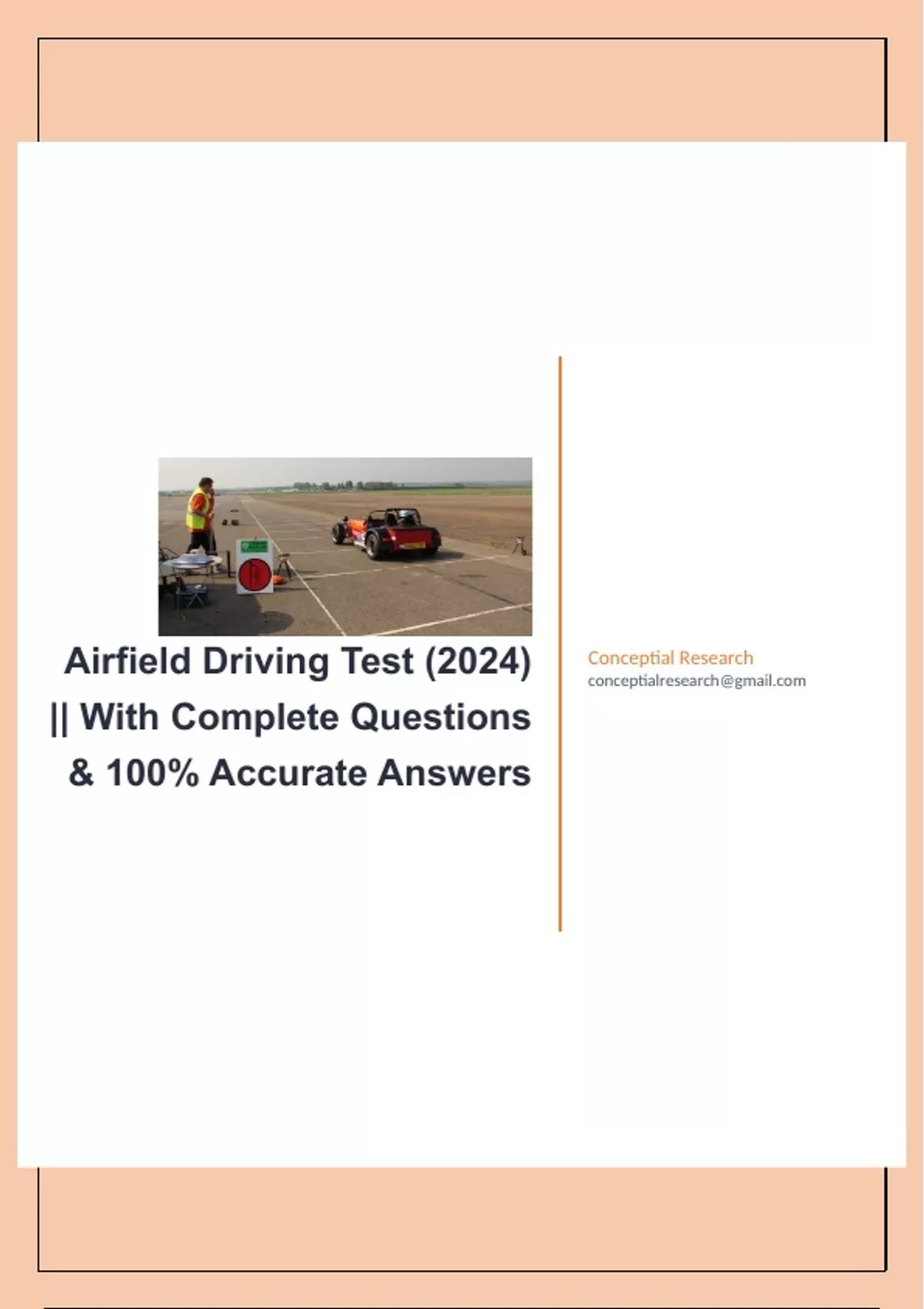 Airfield Driving Test (2024) || With Complete Questions & 100% Accurate ...