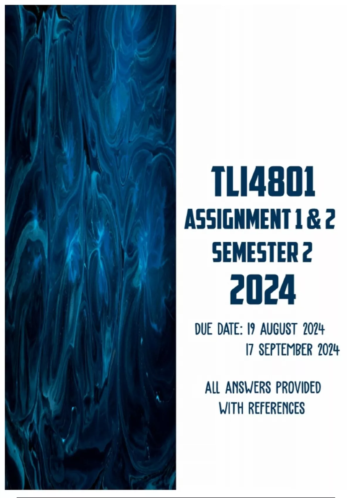 TLI4801 Assignment 1 and 2 Semester 2 2024 | Due 19 August 2024 ...