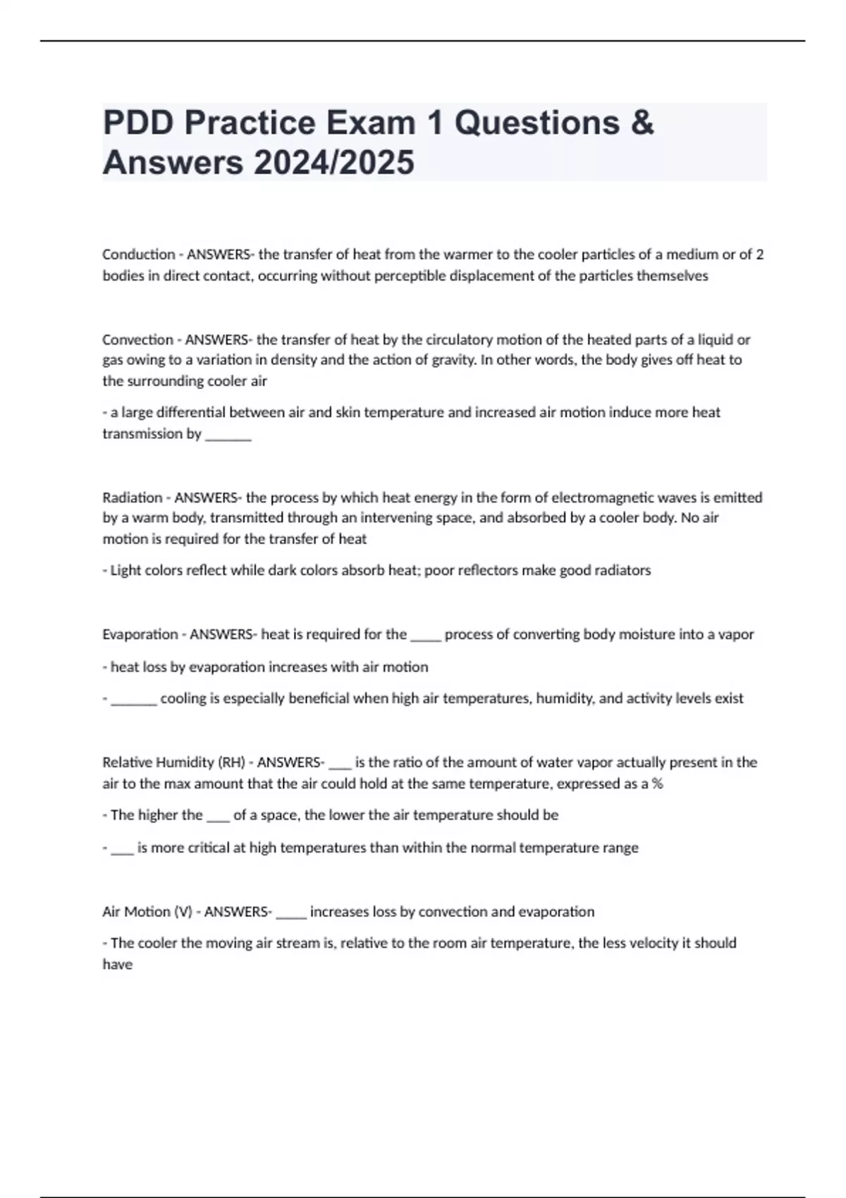 PDD Practice Exam 1 Questions & Answers 2024/2025 - PDD Practice - Stuvia US