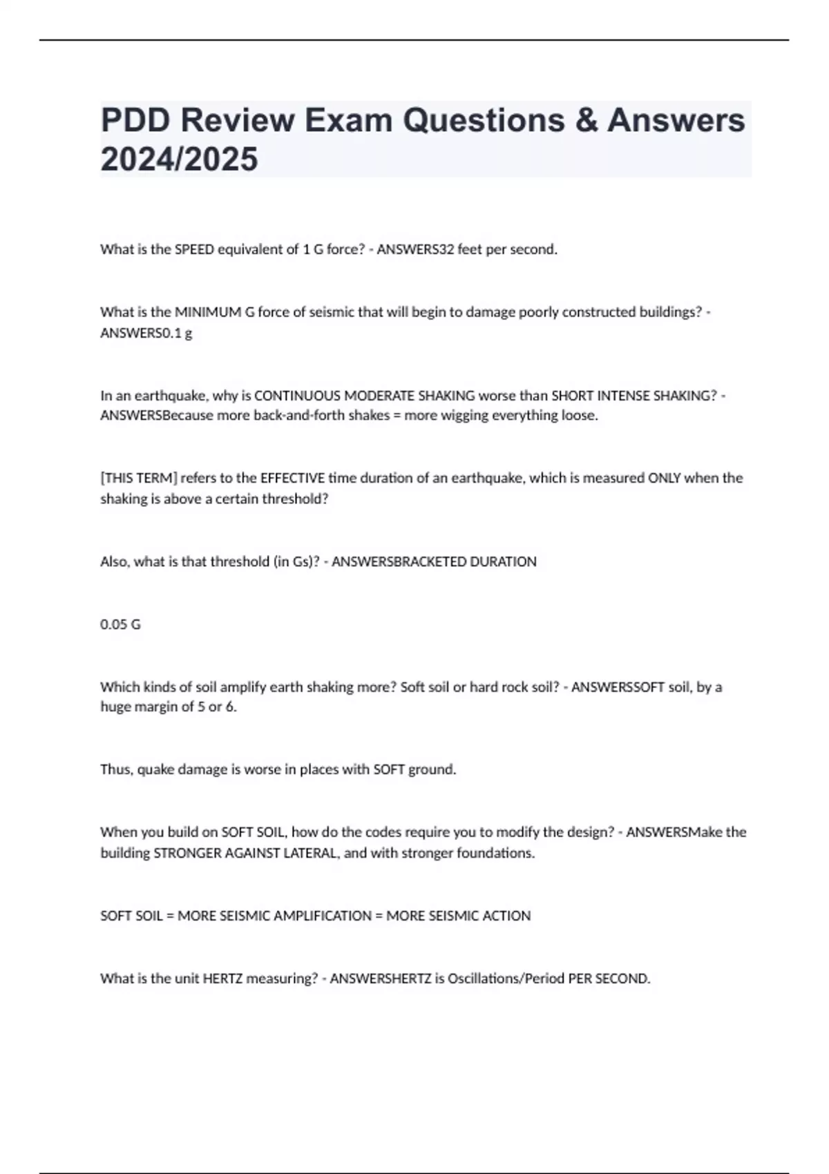 PDD Review Exam Questions & Answers 2024/2025 - PDD - Stuvia US