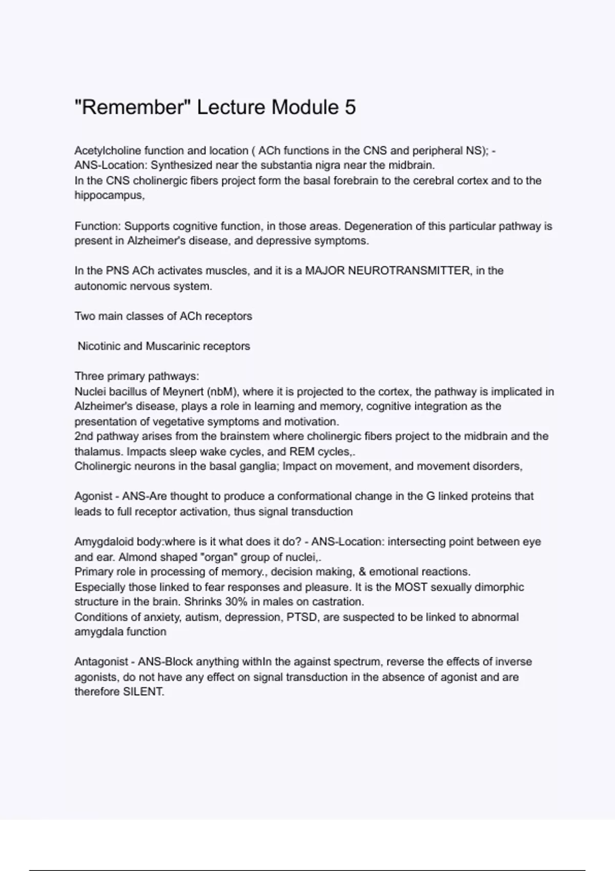 Remember: Lecture Module 5 Exam elaborations Questions and Answers ...