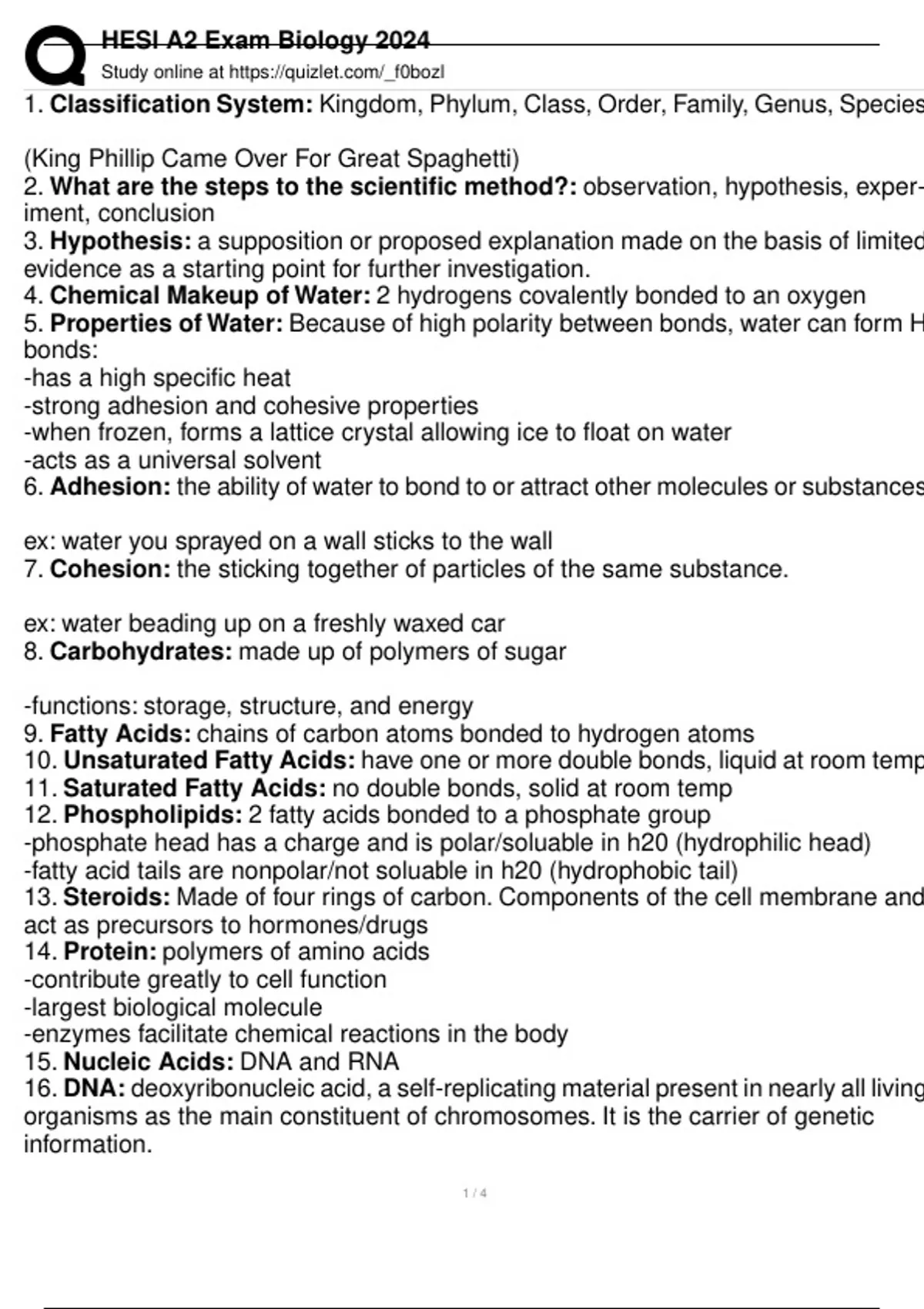 Hesi A2 Biology Practice Questions and Answers (2024 / 2025) (Verified ...