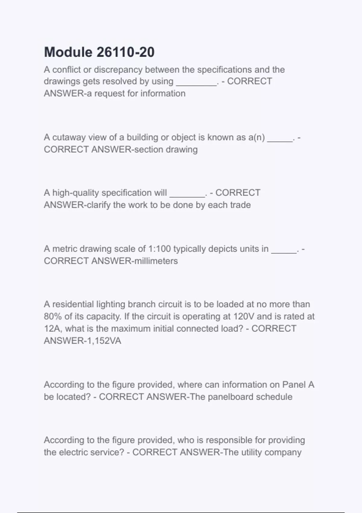 Module 26110-20 Exam (elaborations) Questions & answers | latest update ...