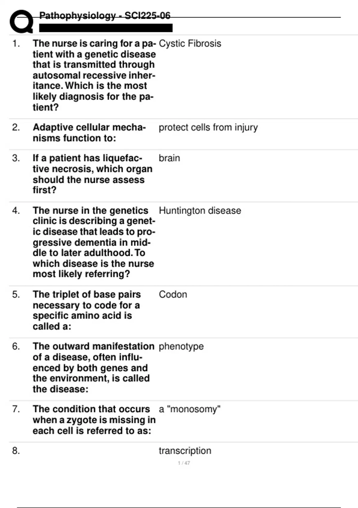 SCI 225 Pathophysiology Final Exam Proctored-Nightingale College 2024 UPDATE - SCI 225 ...