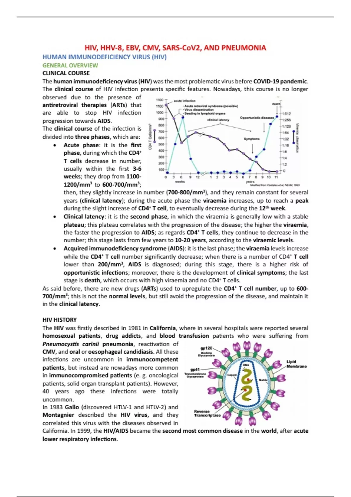 HIV, HHV-8, EBV, CMV, SARS-CoV2, AND PNEUMONIA - Infectious diseases ...