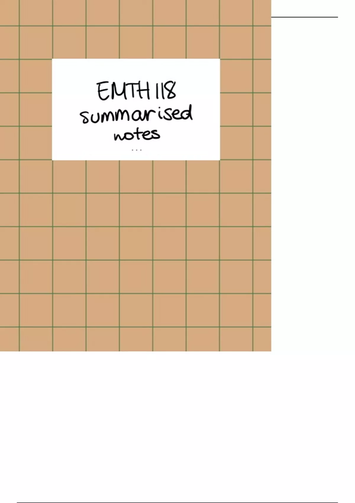 Class notes EMTH118 - EMTH118 - Stuvia US