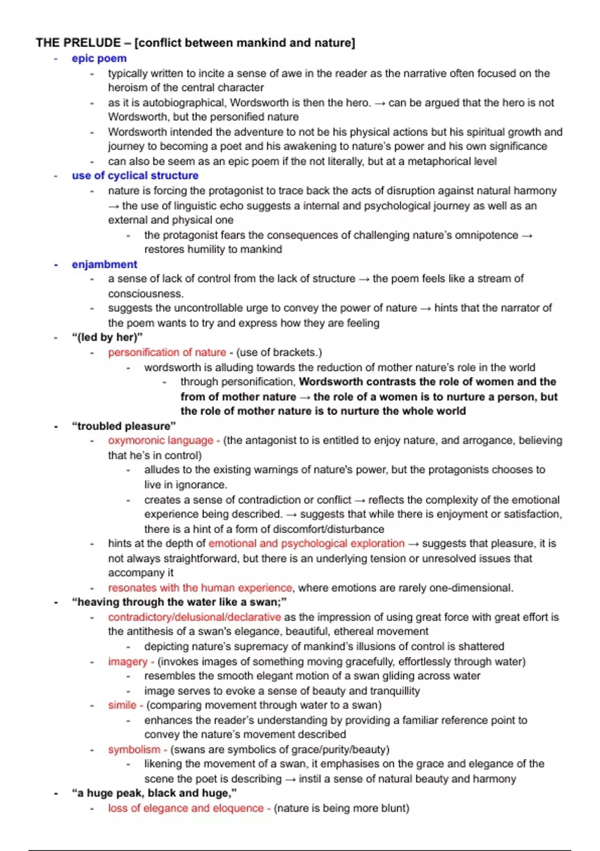 Summary ENGLISH LITERATURE POETRY 'P&C' QUOTES, FORMS AND STRUCTURE ...