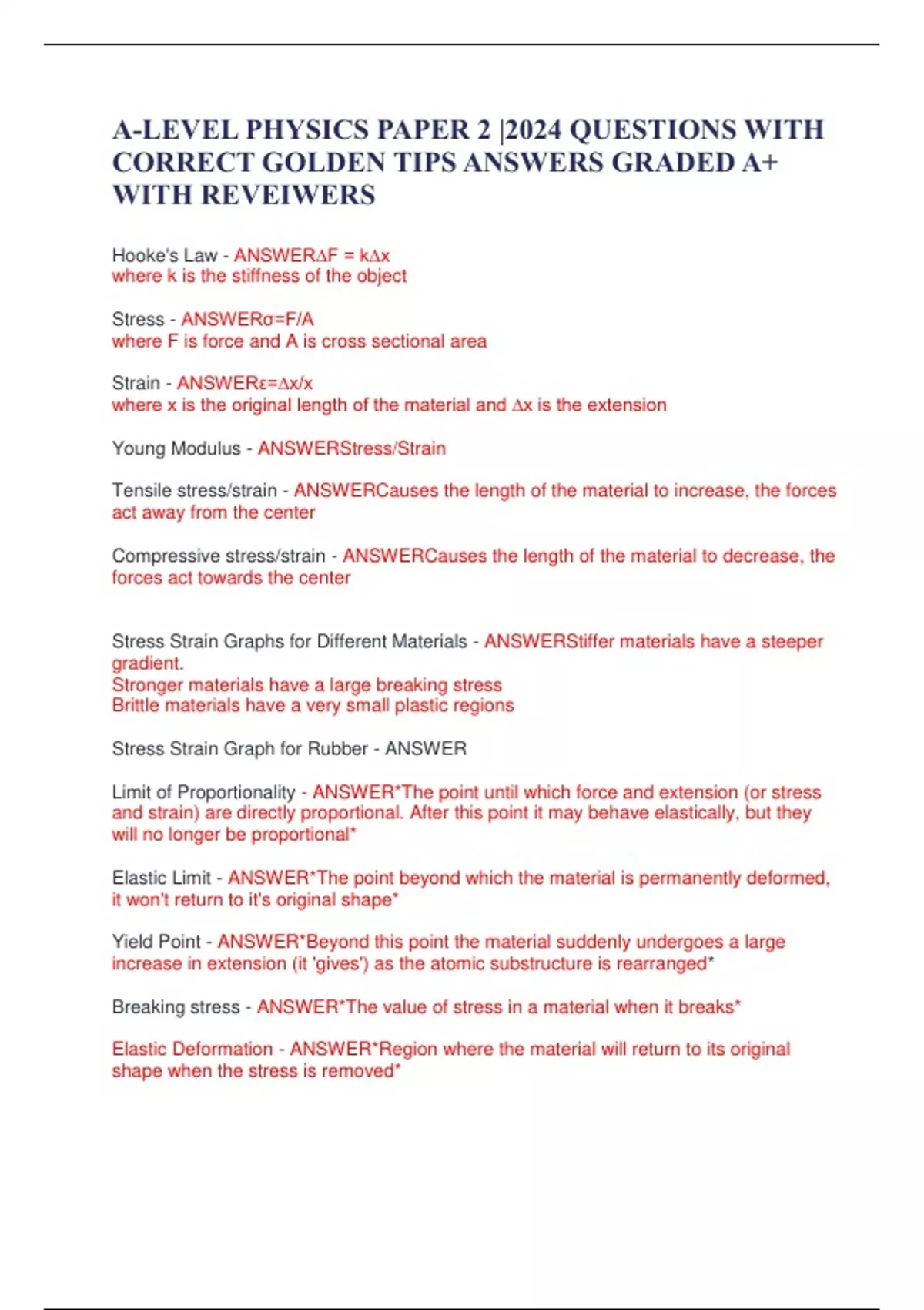 A-LEVEL PHYSICS PAPER 2 |2024 QUESTIONS WITH CORRECT GOLDEN TIPS ...