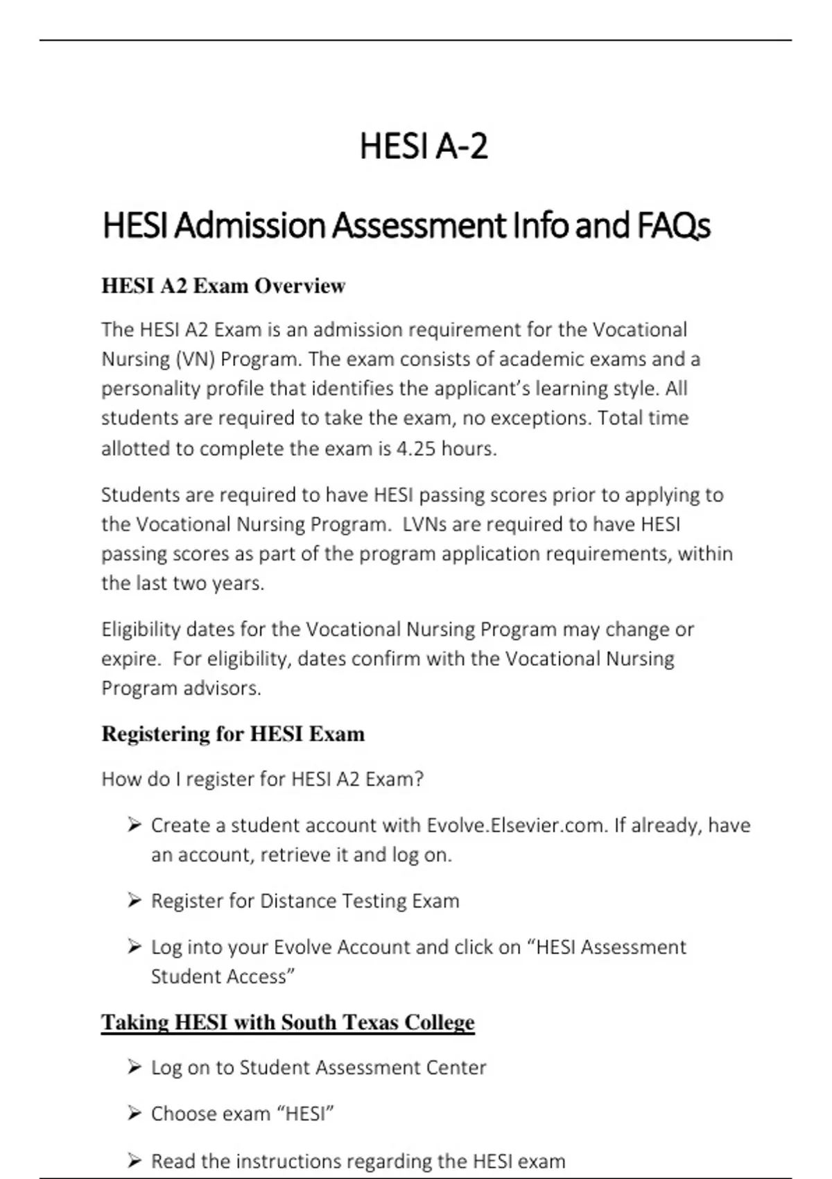 HESI A-2 HESI Admission Assessment Info and FAQs HESI A2 Exam Overview ...