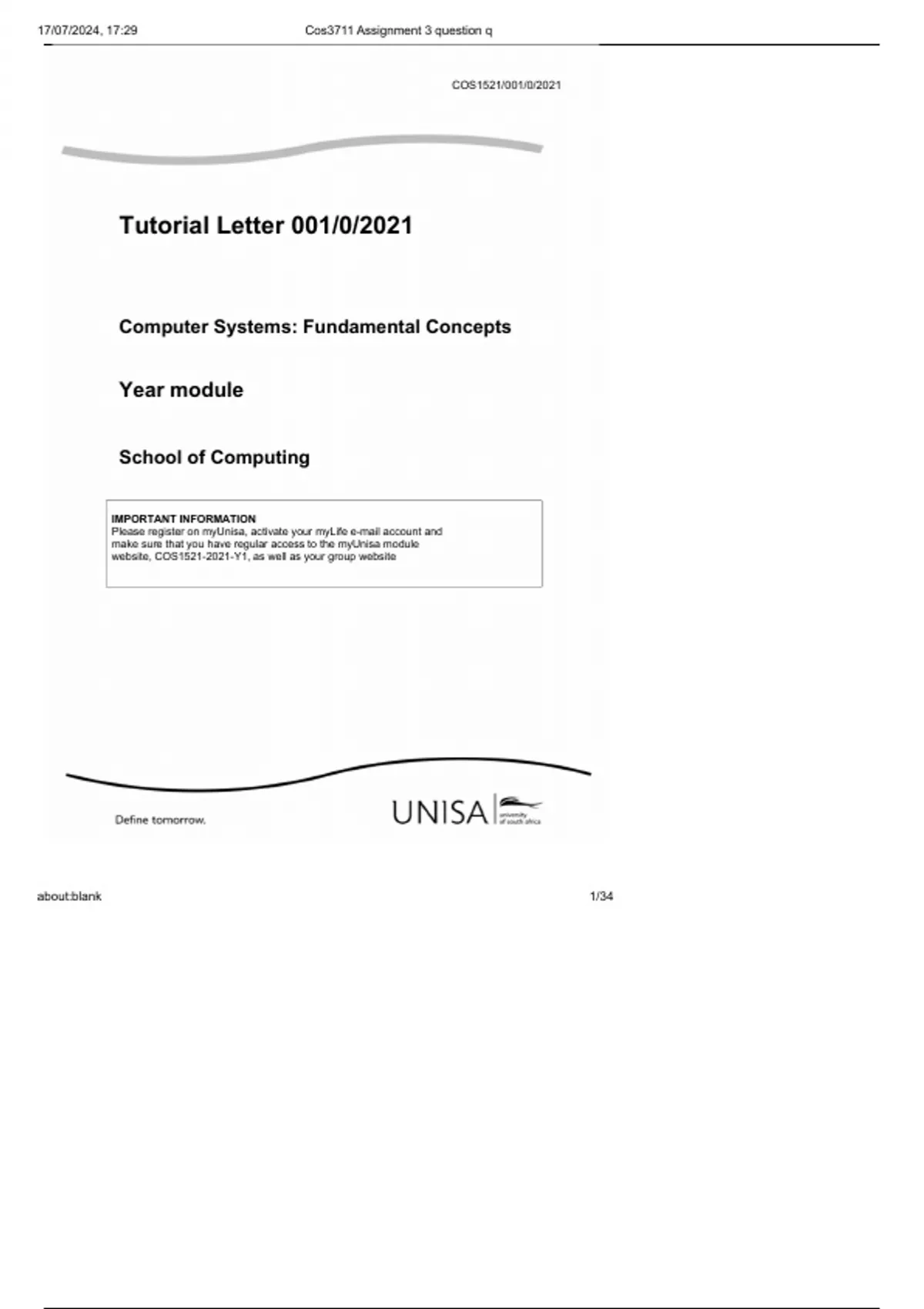 COS3711 Assignment (COMPLETE ANSWERS) 2024 - DUE 18 July 2024QUESTIONS AND COMPLETE WELL ...