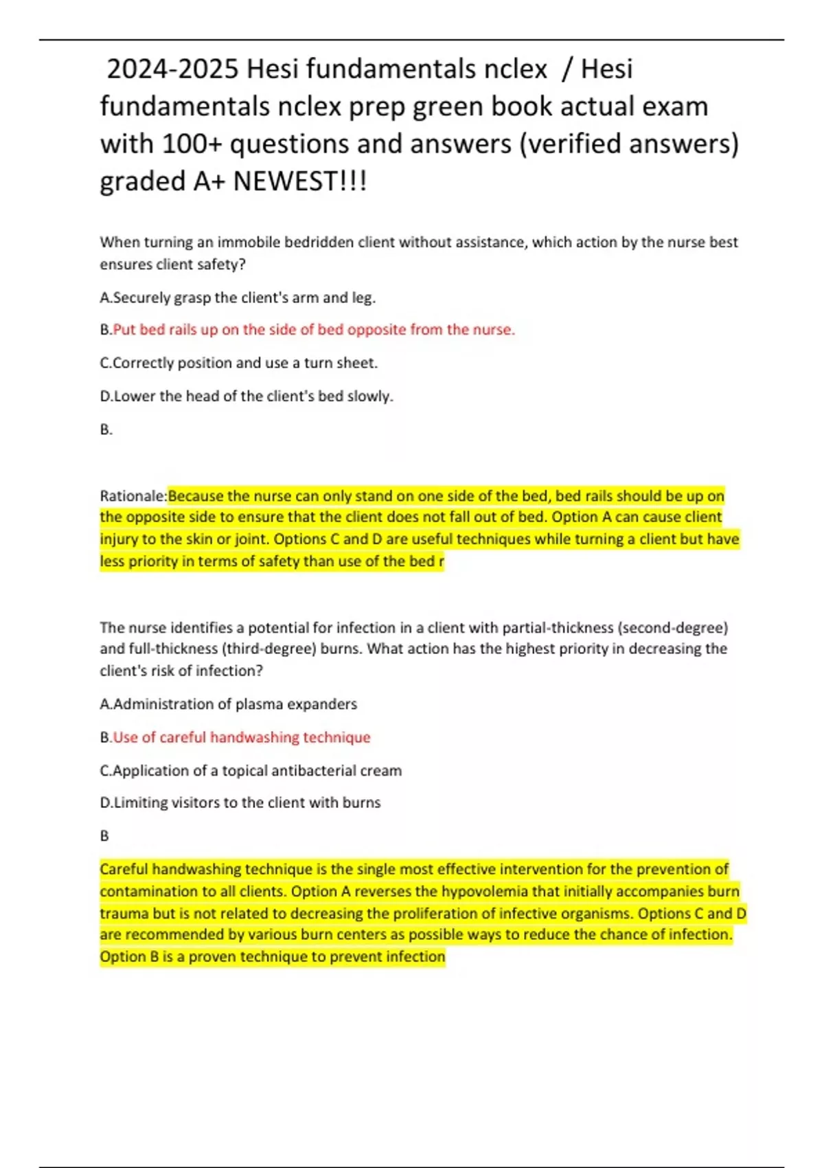 Hesi fundamentals nclex / Hesi fundamentals nclex prep green book ...