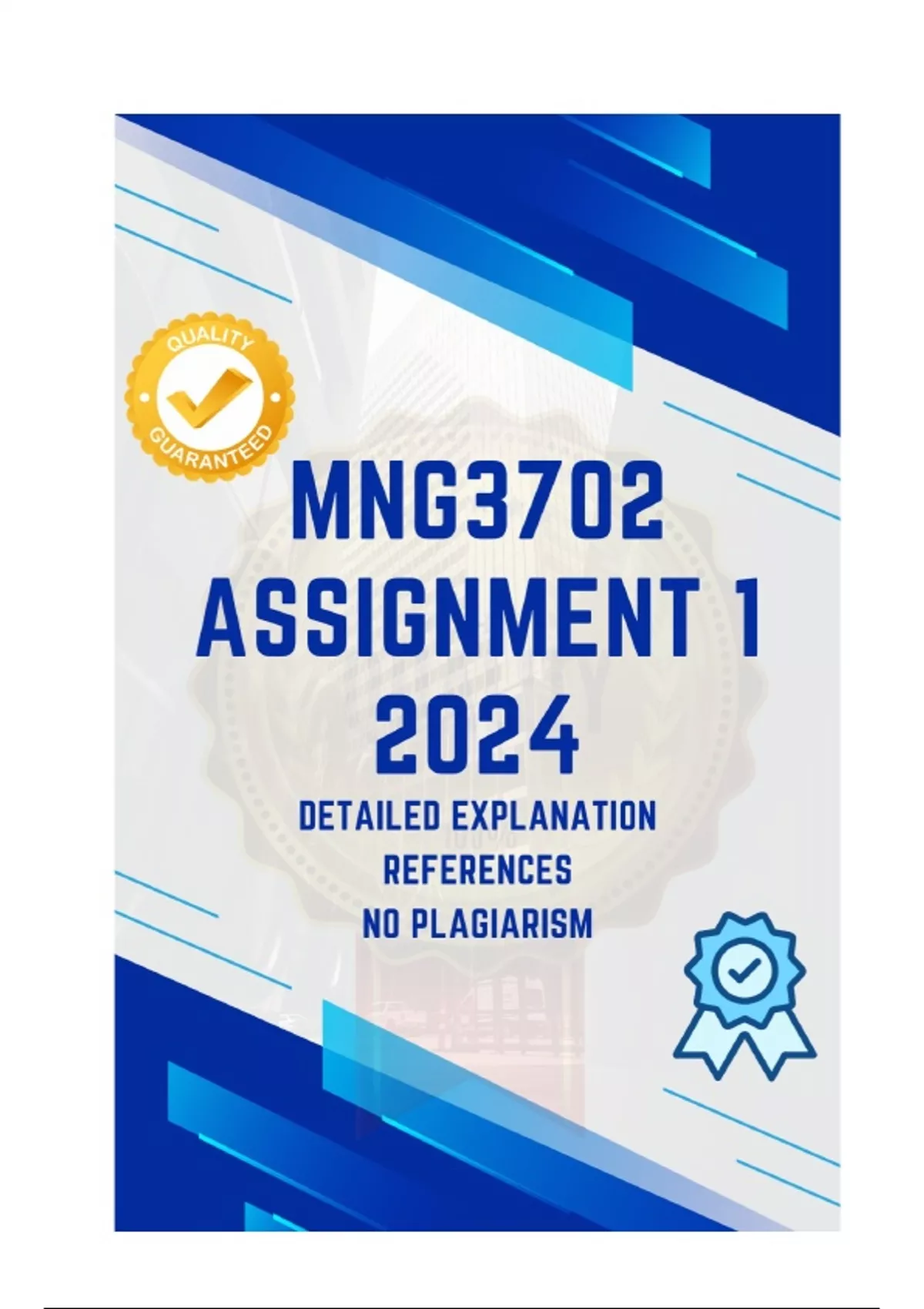 MNG3702 Assignment 1 (COMPLETE QUESTIONS & ANSWERS) Semester 2 (605474 ...