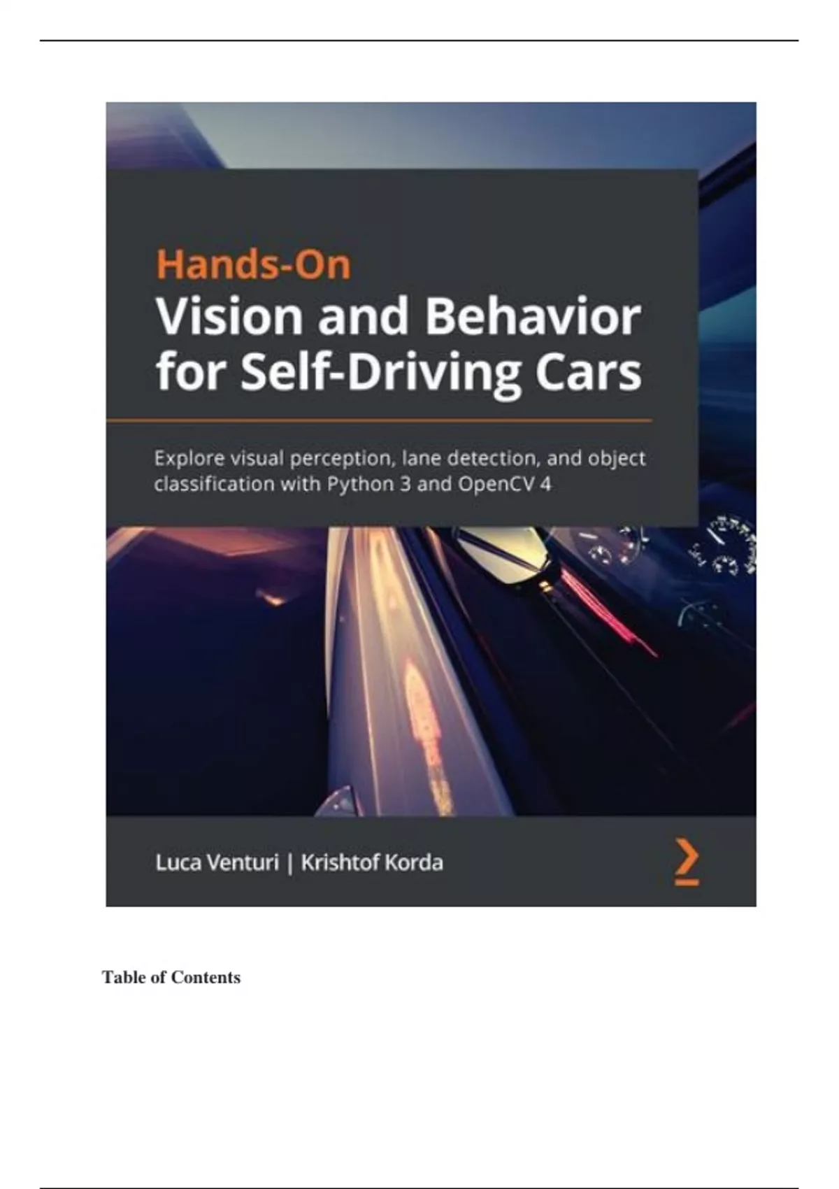 Hands-On Vision and Behavior for Self-Driving Cars - Hands-On Vision ...