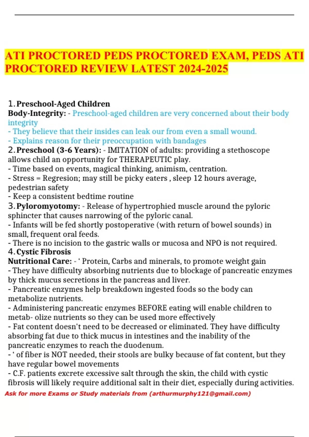 ATI PROCTORED PEDS PROCTORED EXAM, PEDS ATI PROCTORED REVIEW LATEST ...