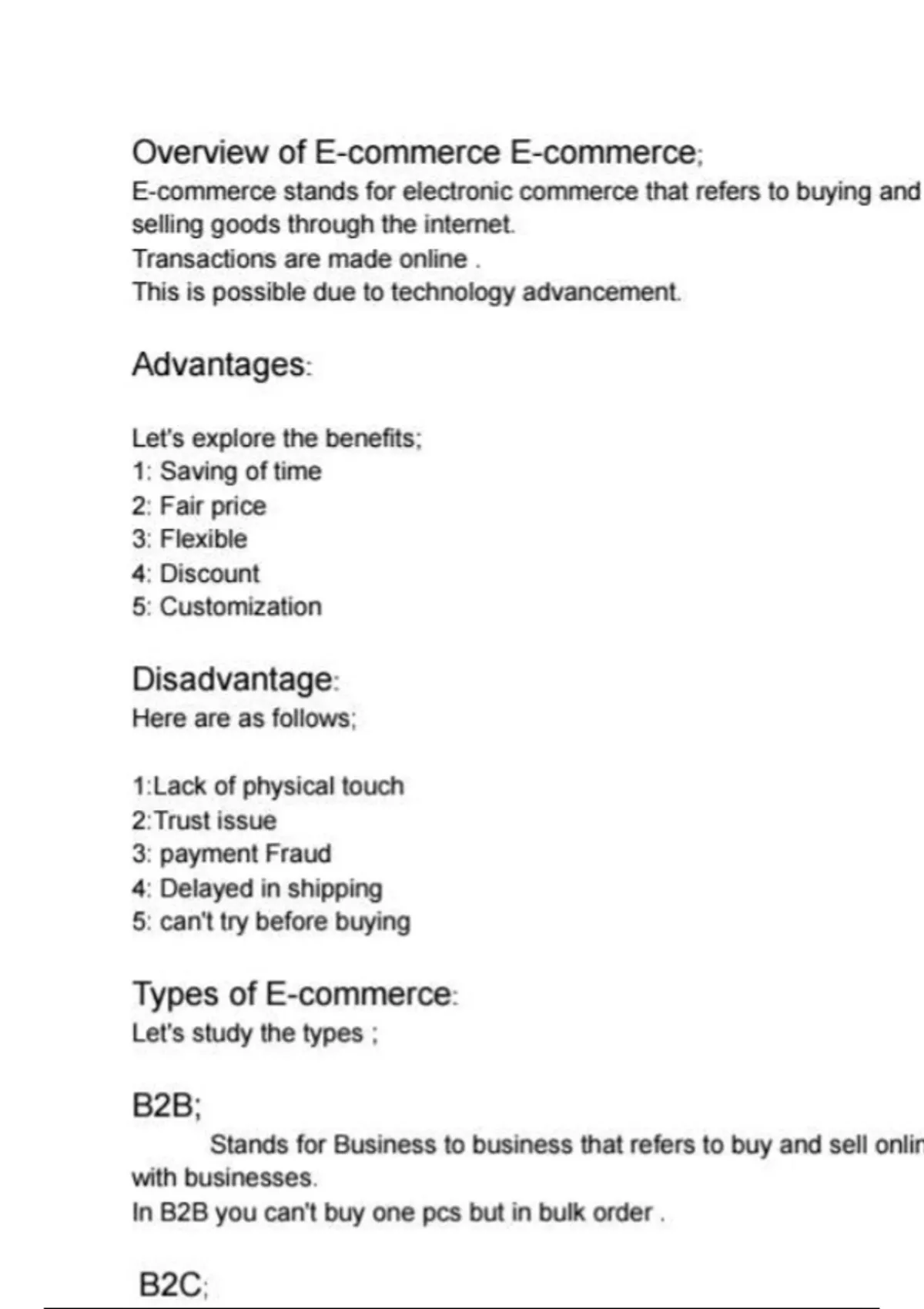 Summary Overview of E-commerce - MGT520 - Stuvia US