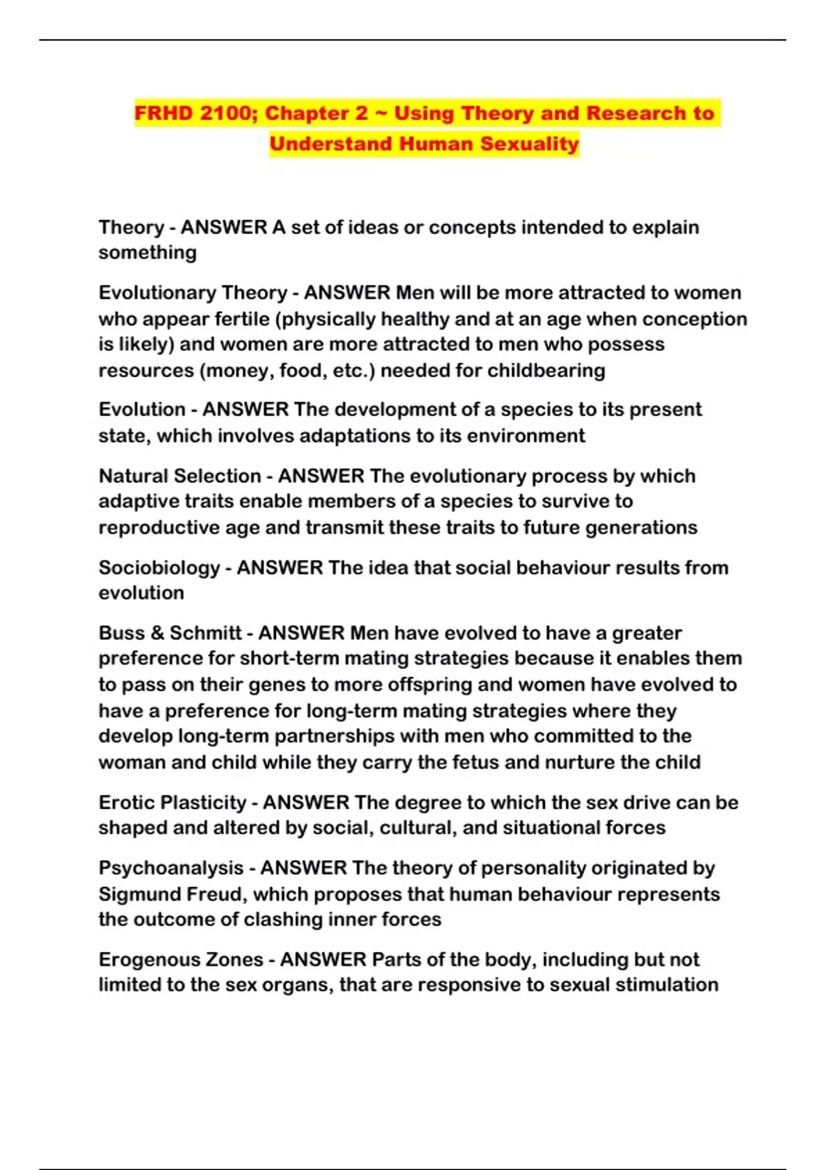 FRHD 2100; Chapter 2 ~ Using Theory and Research to Understand Human ...