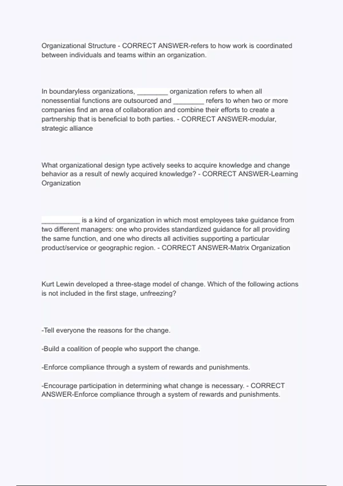 MNGT Exam 3 Fetsch Answers for each questions with lots of details ...