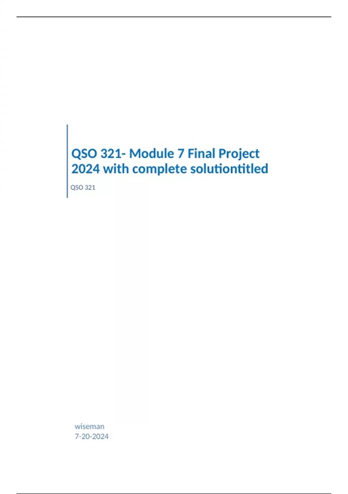 QSO 321- Module 7 Final Project 2024 with complete solution - People ...