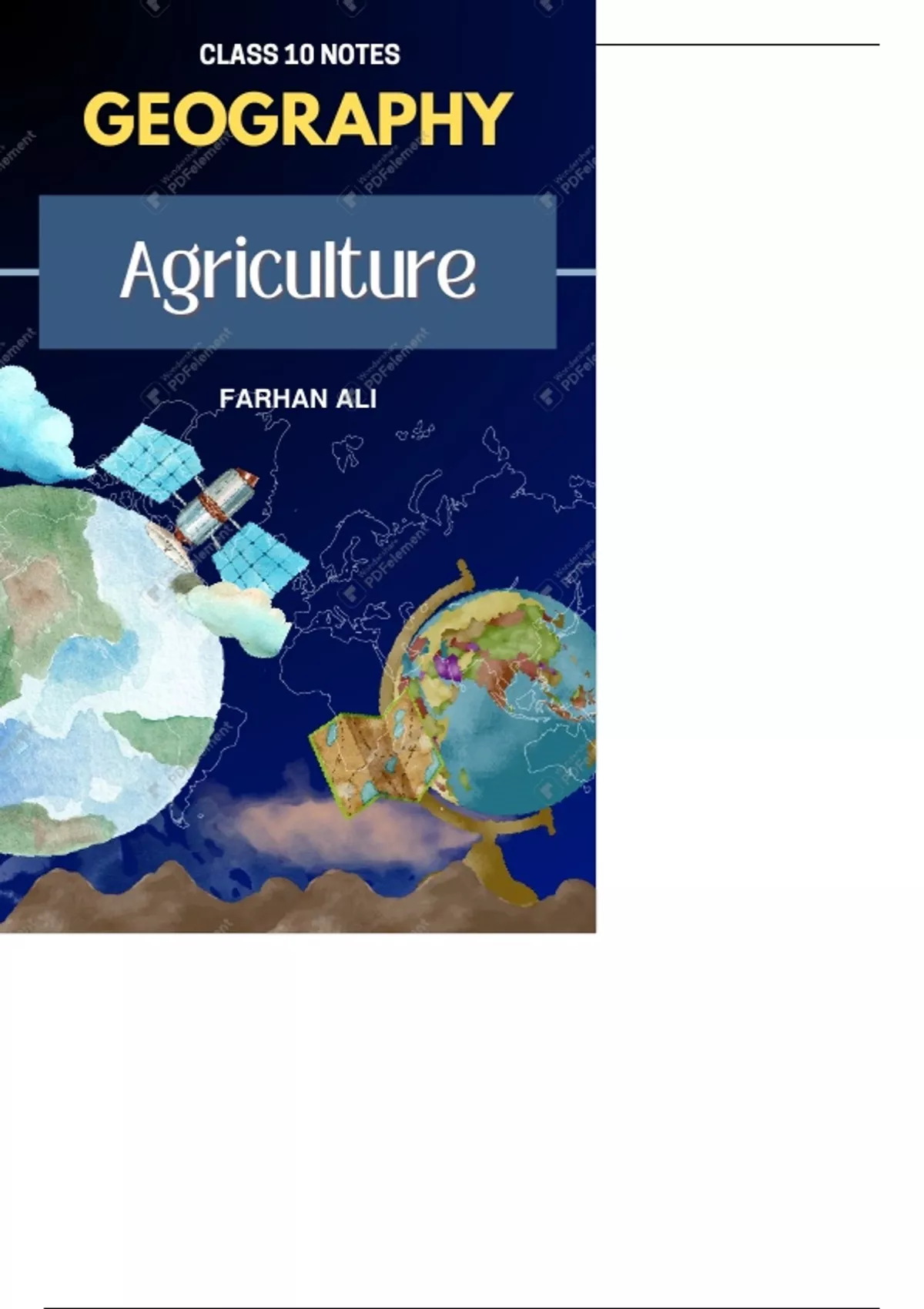 Ch 4 Agriculture for class 10 - Geography Ch 4 Agriculture - Stuvia US