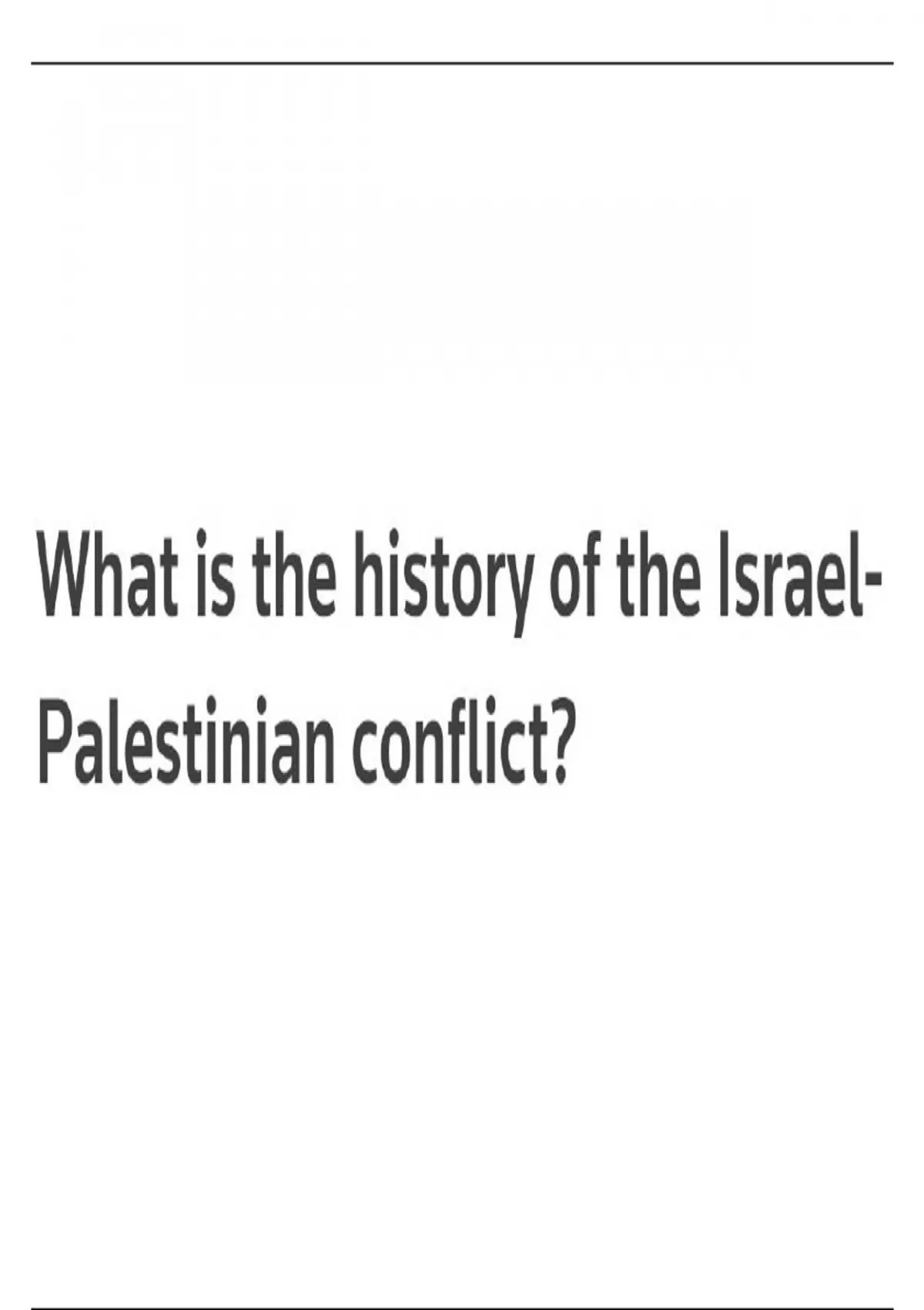 History of Palestine - Israel conflicts - Upsc - Stuvia US