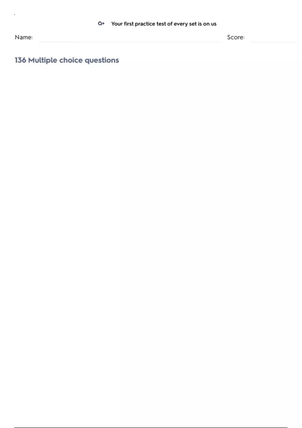 SLP ETS PRACTICE TEST FORM 1 QUESTIONS WITH COMPLETE SOLUTIONS ...