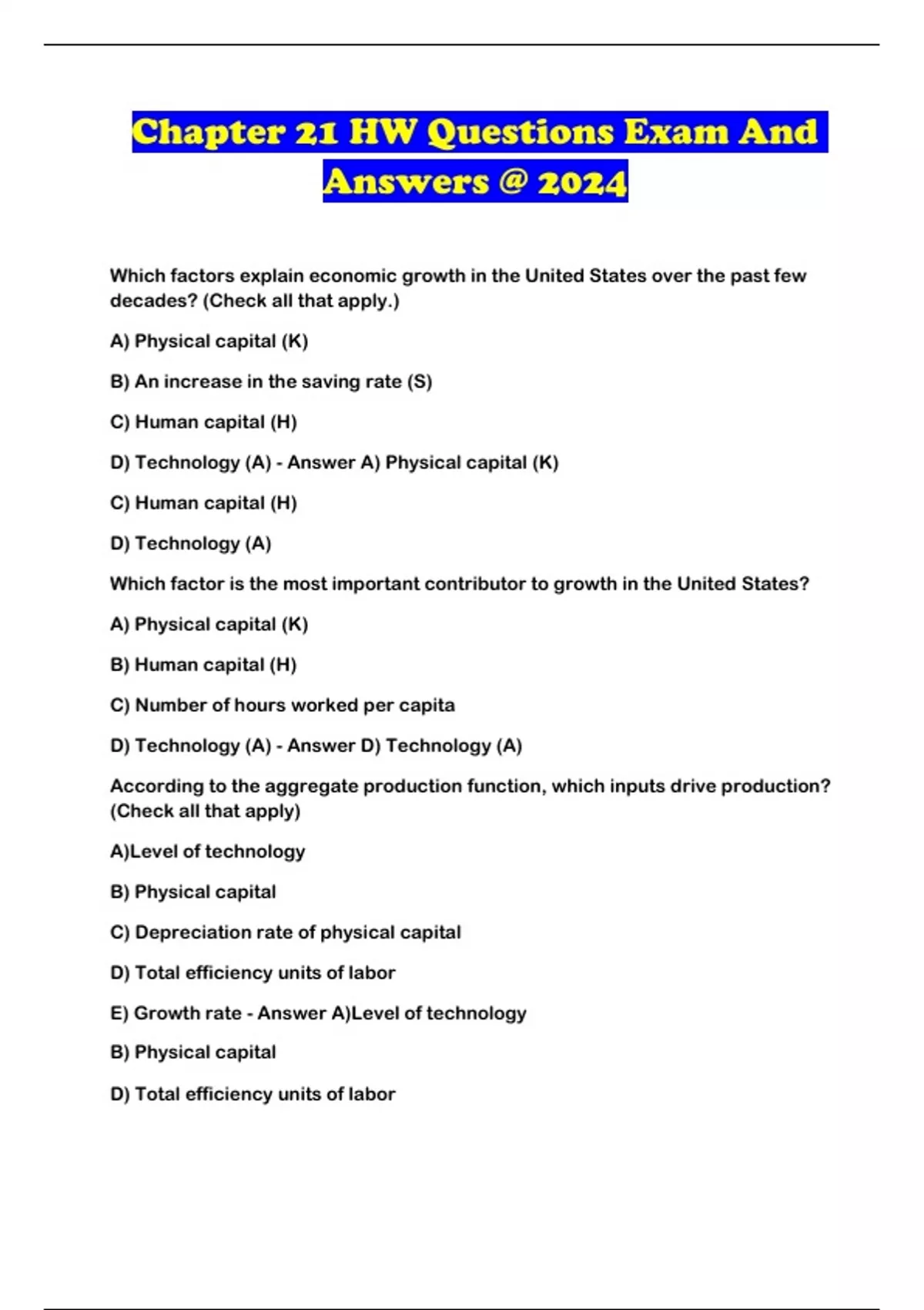 Chapter 21 HW Questions Exam And Answers @ 2024 - Chapter 21 HW - Stuvia US