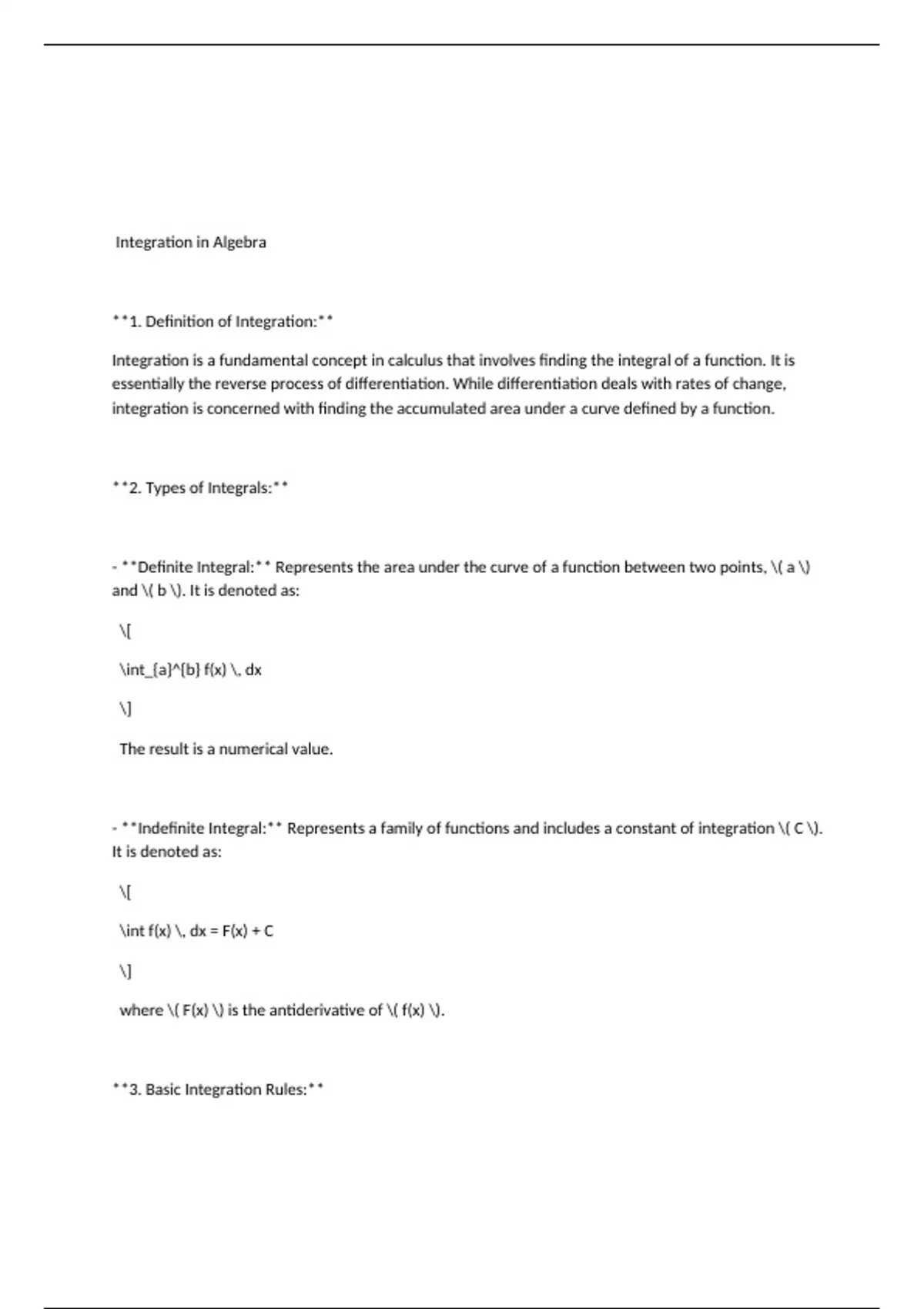 Mastering Algebraic Integration Techniques And Applications Business Economics Banking