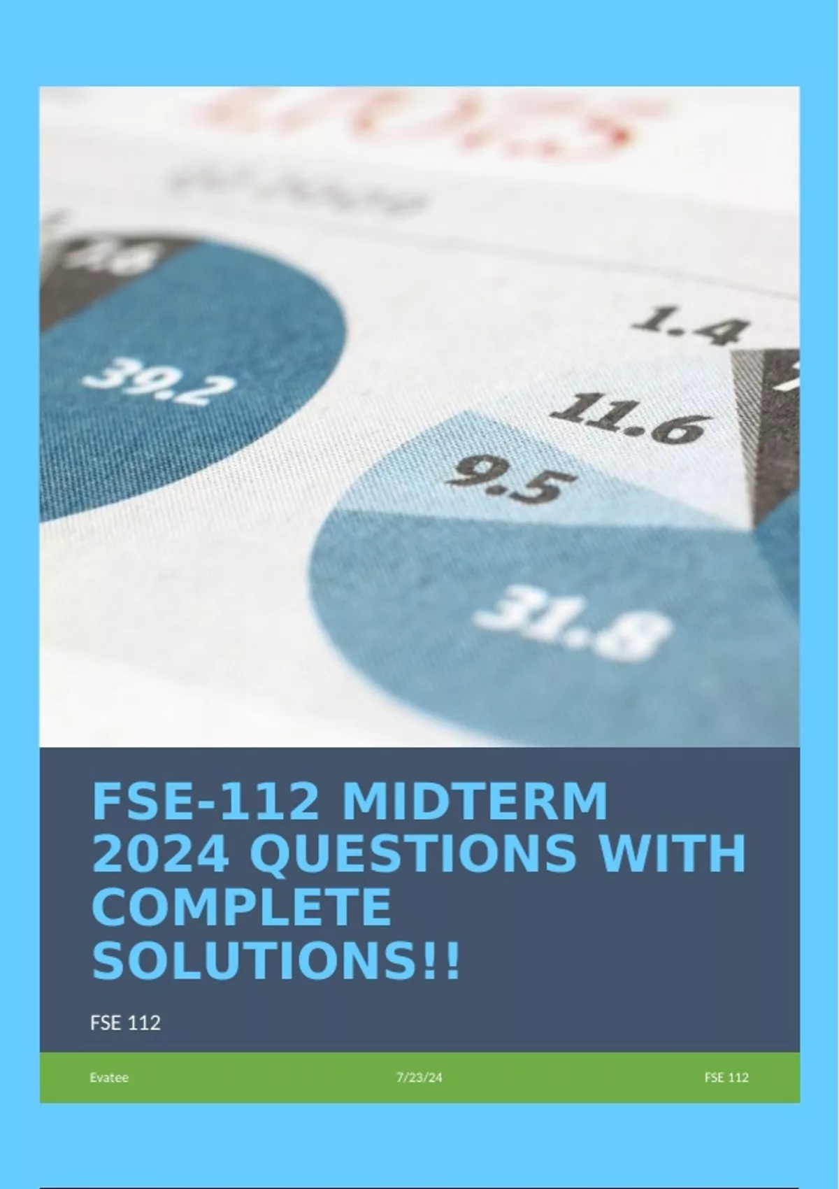 FSE-112 MIDTERM 2024 QUESTIONS WITH COMPLETE SOLUTIONS!! - FSE 112 - Stuvia US