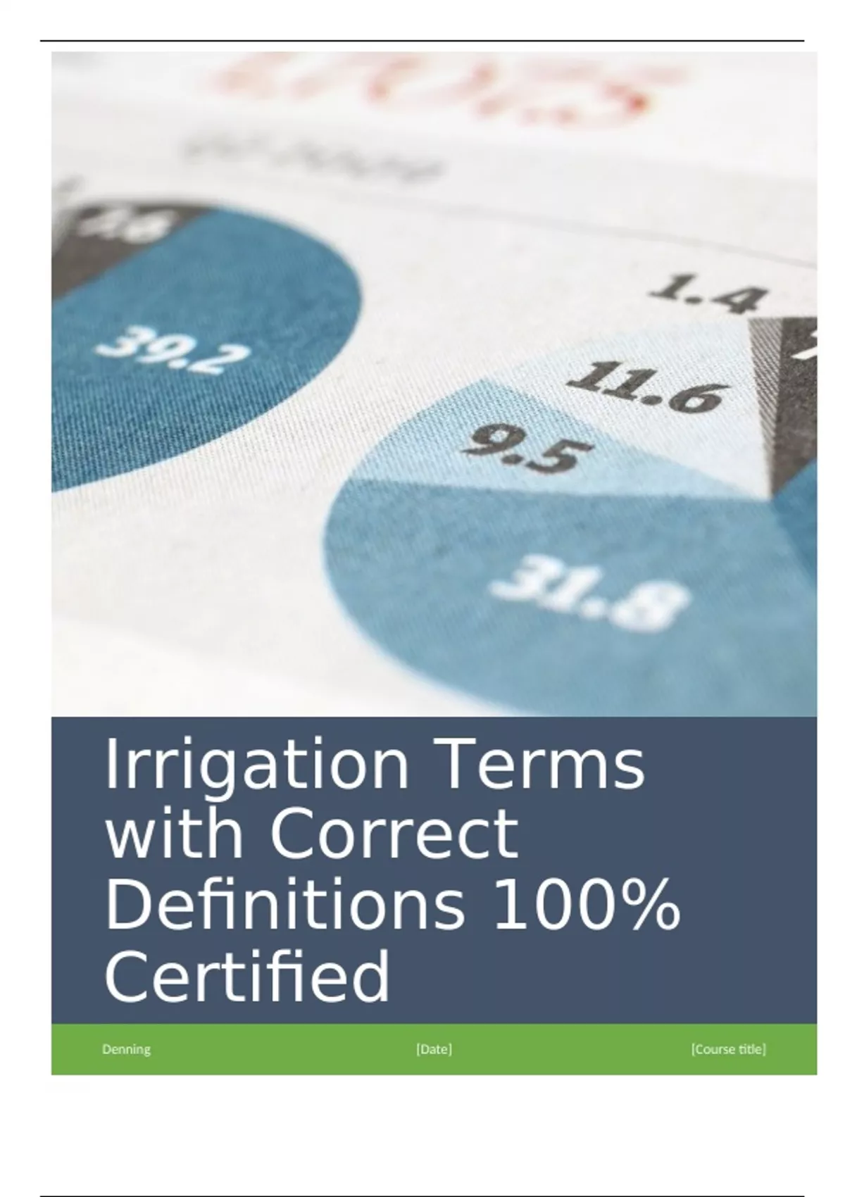 Irrigation Terms with Correct Definitions 100% Certified - Texas ...
