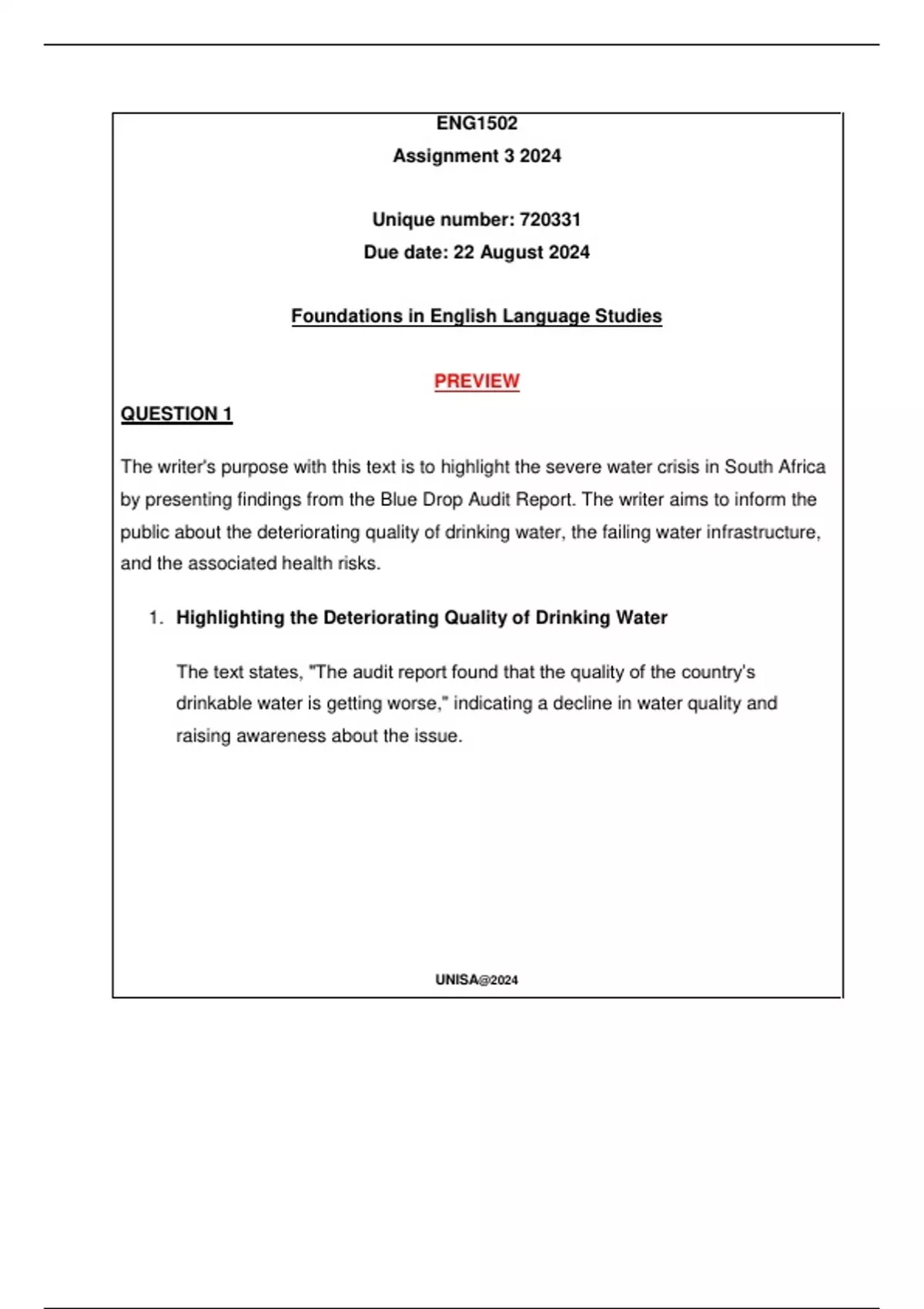 ENG1502 Assignment 3 Full Solutions 2024 (720331)- DUE 22 August 2024 ...