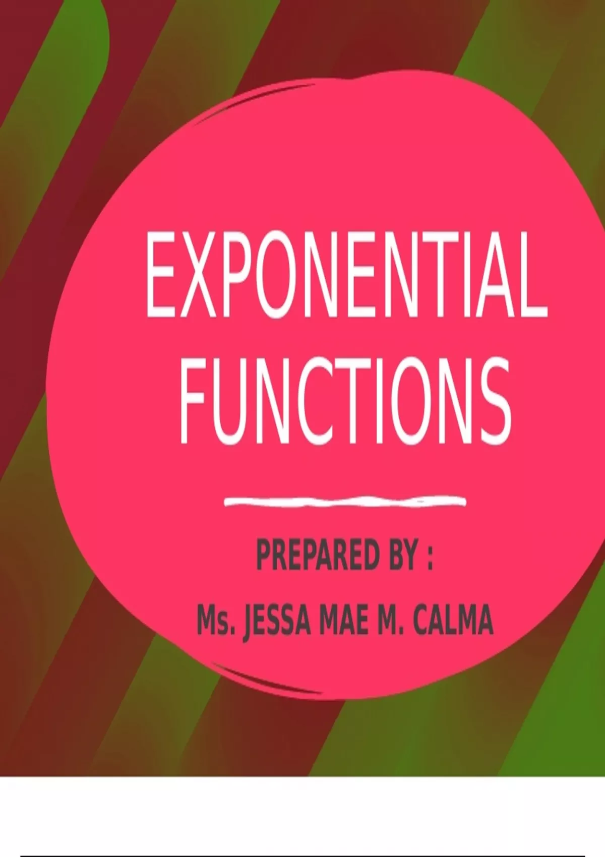 Exponential Functions Made Easy: Simplification and Solutions - CE 101 ...