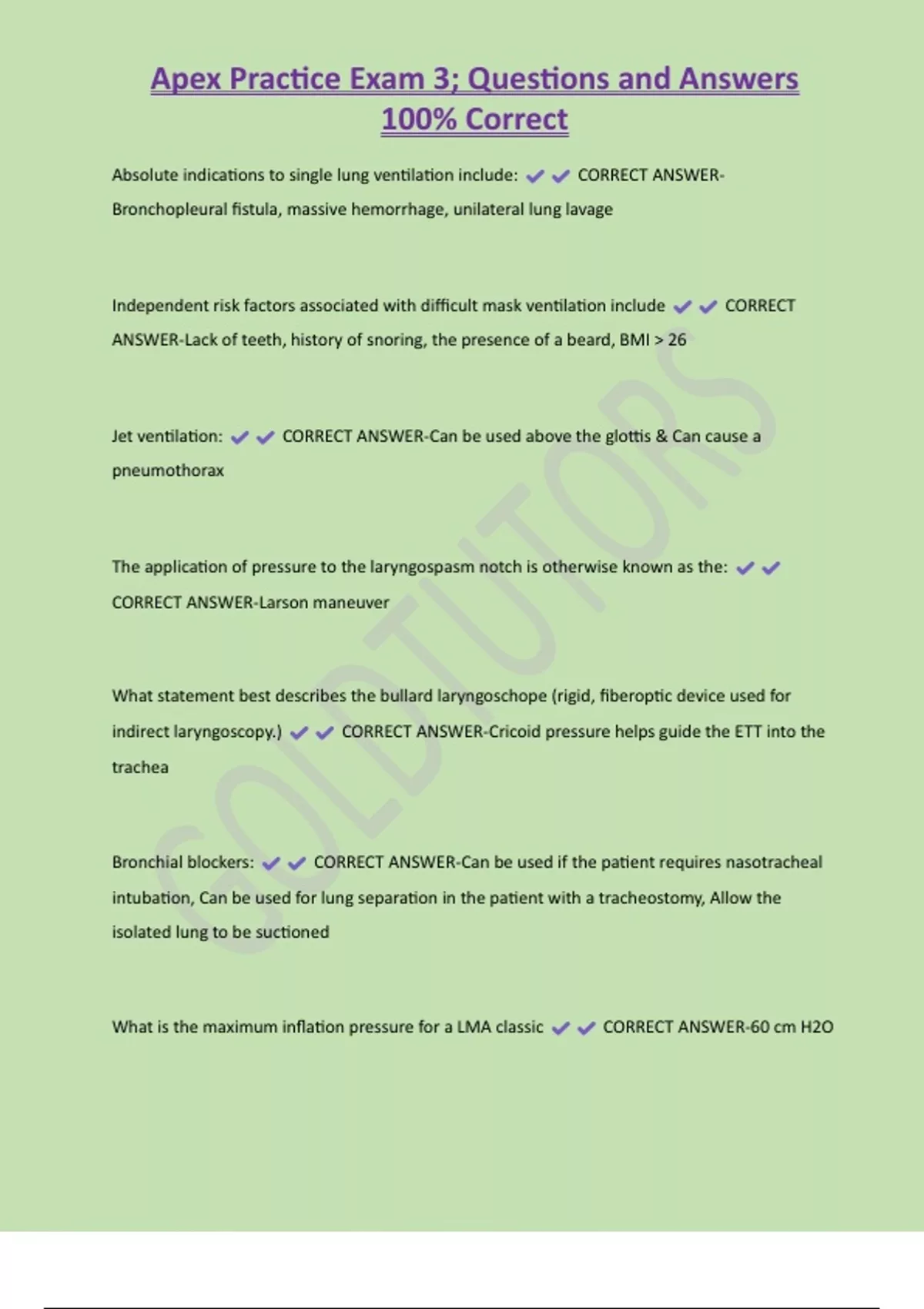 Apex Practice Exam 3; Questions and Answers 100% Correct - Apex - Stuvia US
