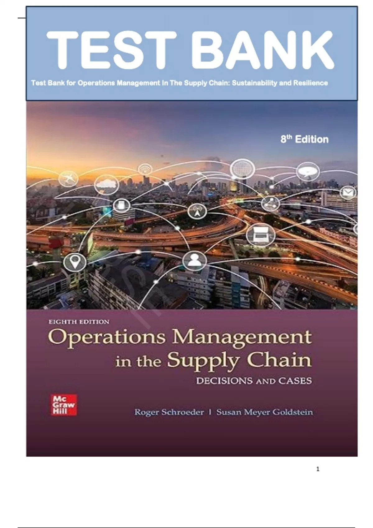 Test Bank for Operations Management In The Supply Chain: Sustainability ...