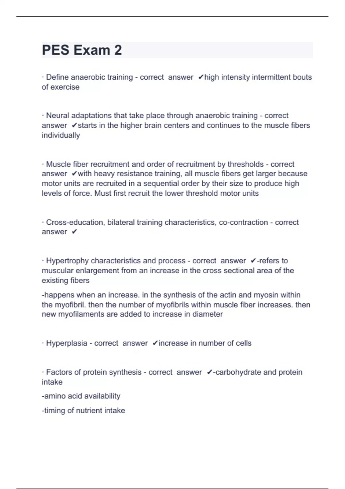 PES Exam 2 Question and answers 100% correct - Pes - Stuvia US