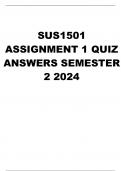 SUS1501 ASSIGNMENT 6 2024 - SUS1501 (SUS1501) - Stuvia SA