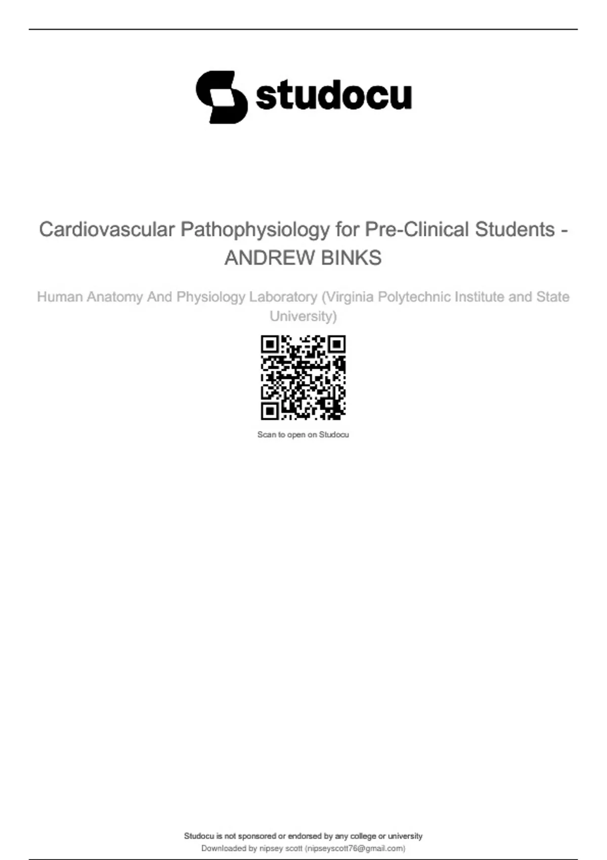 Cardiovascular Pathophysiology for Pre-Clinical Students - Advanced ...